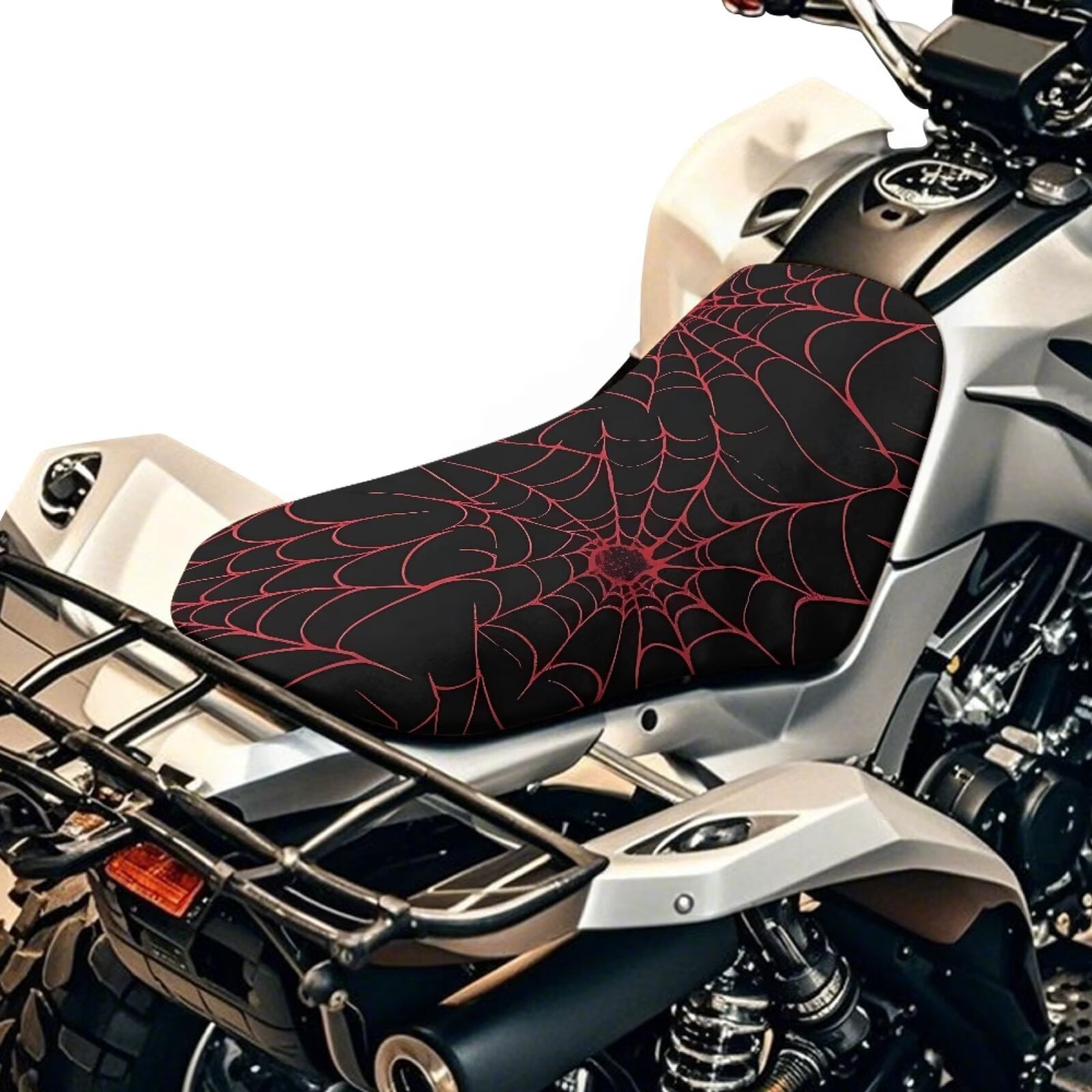 Uorisanigo ATV Seat Cover Waterproof Red Spider Web 4 Wheeler Seat ...