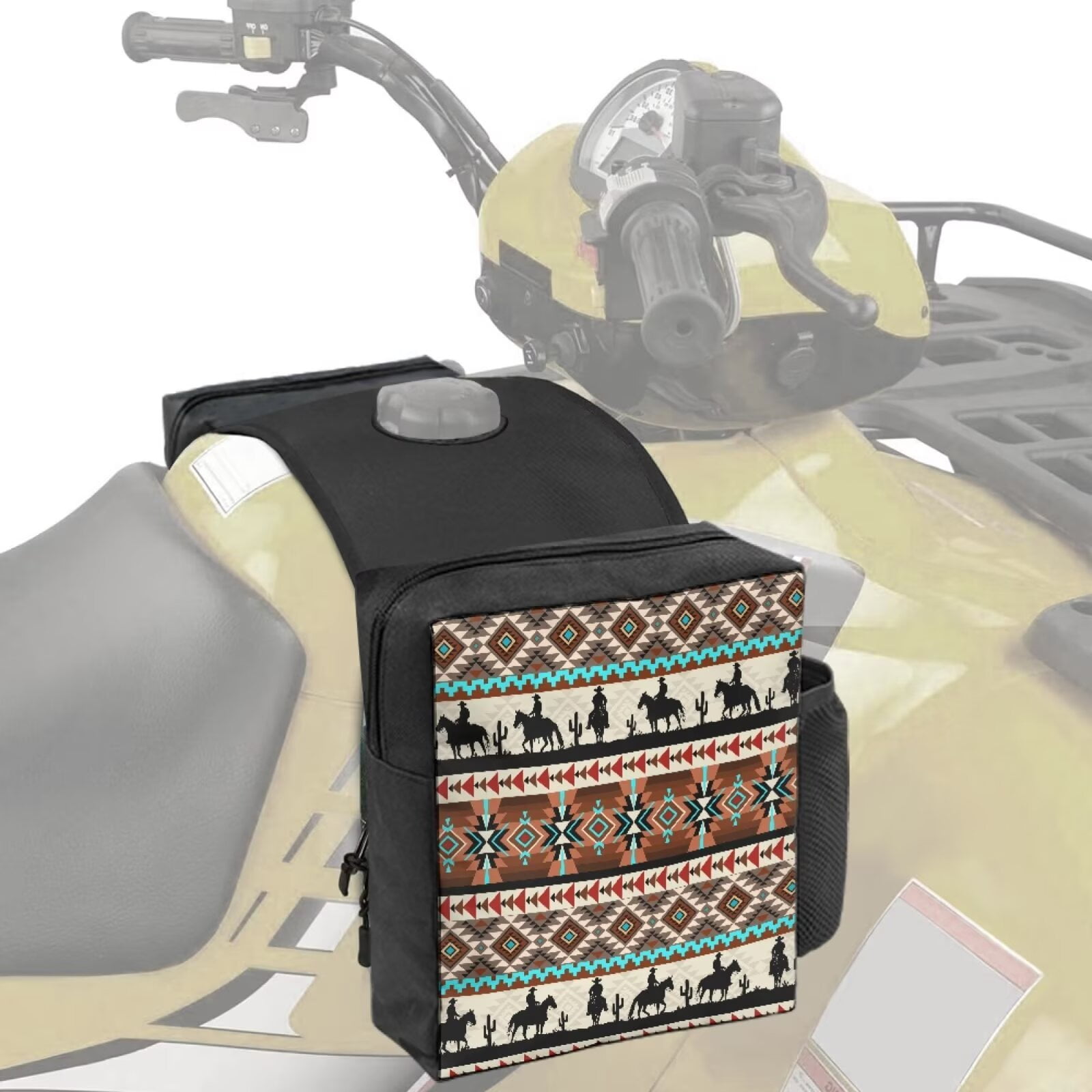 Uorisanigo ATV Tank Bag Saddle Bag Water Resistant Aztec Western Horse ...