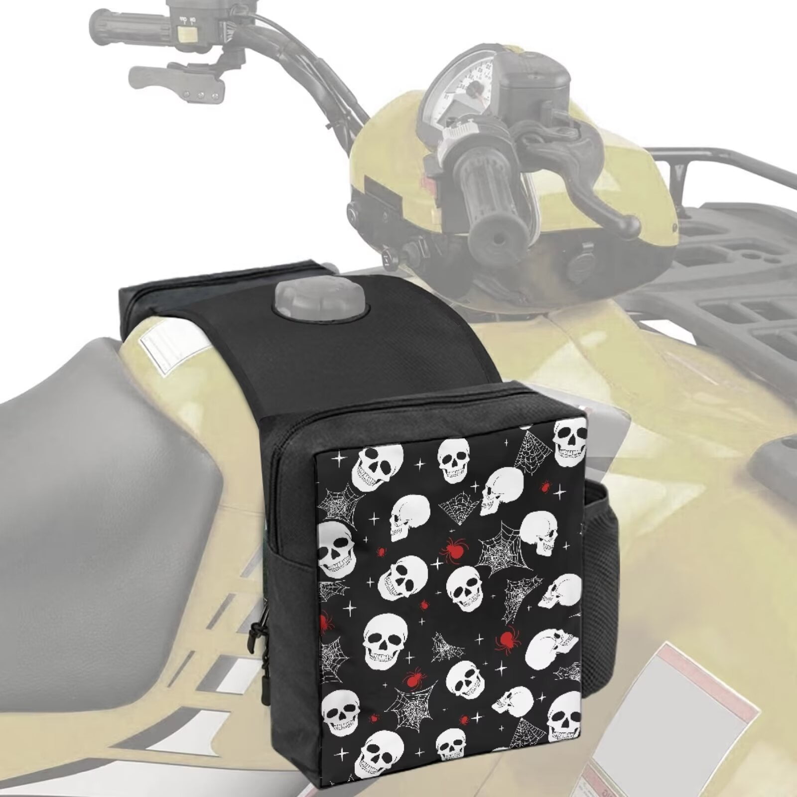 Uorisanigo ATV Tank Bag, Wear-Resistant Storage Saddle Bag, Skull ...