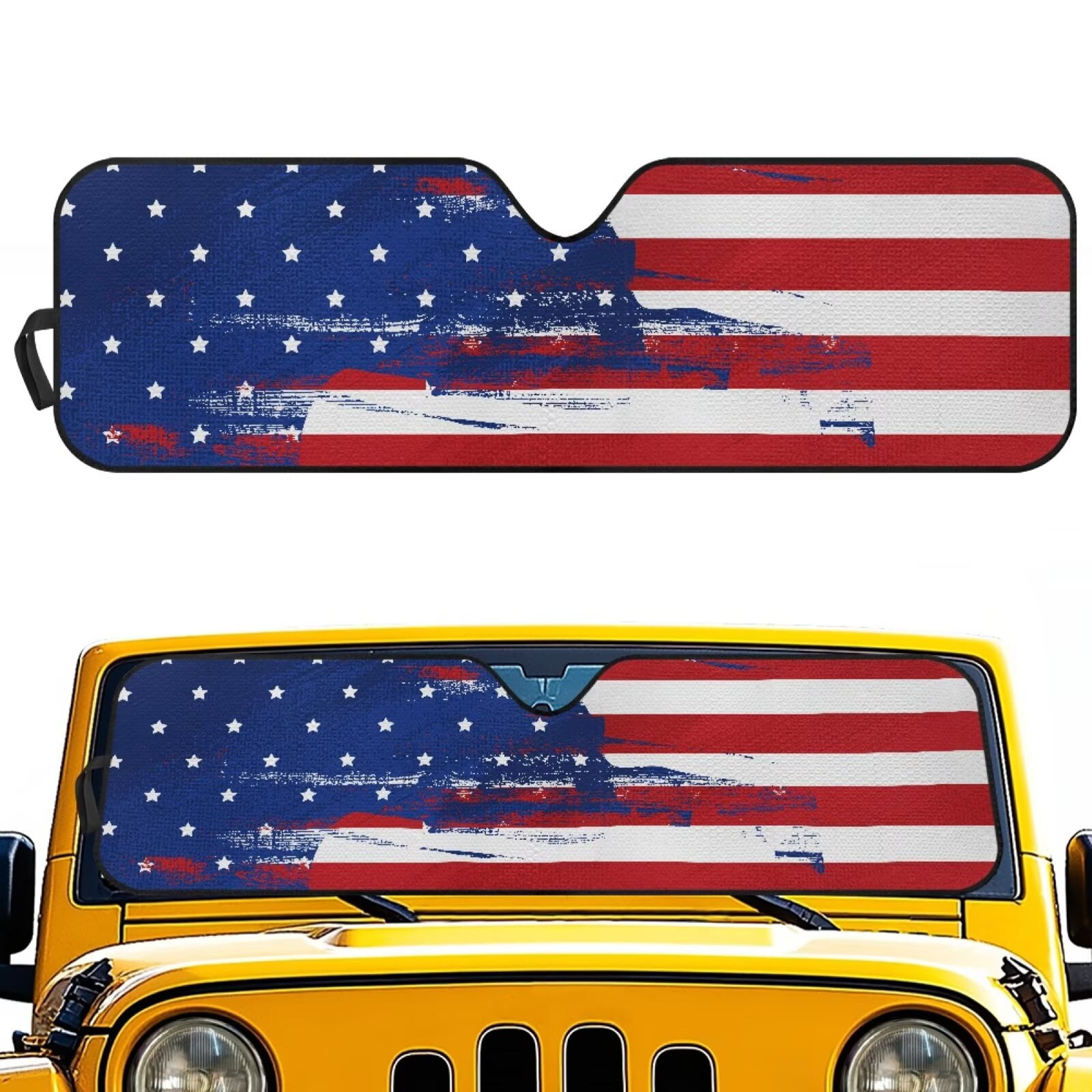 Uorisanigo American Flag Car Windshield Sun Shade, Foldable Front ...