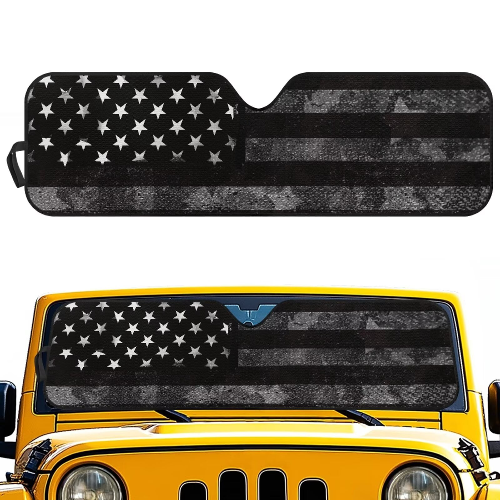 Uorisanigo American Flag Windshield Sun Shade, Portable Front Window ...