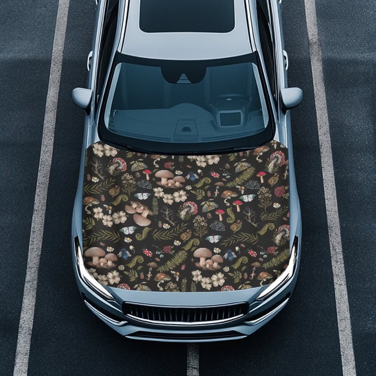 Uorisanigo Beautiful Hummingbird Flower Car Hood Cover Tear-Resistant ...