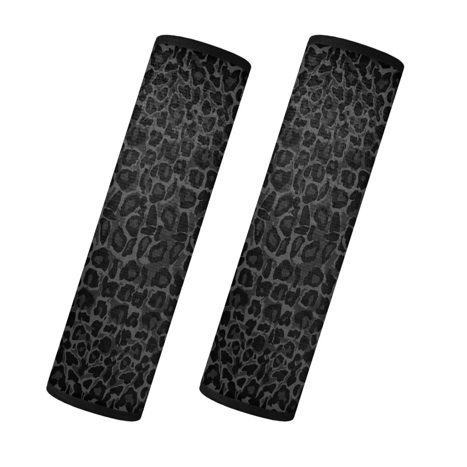 Uorisanigo Black Leopard Seat Belt Cover Flannel Safety Belt Strap ...
