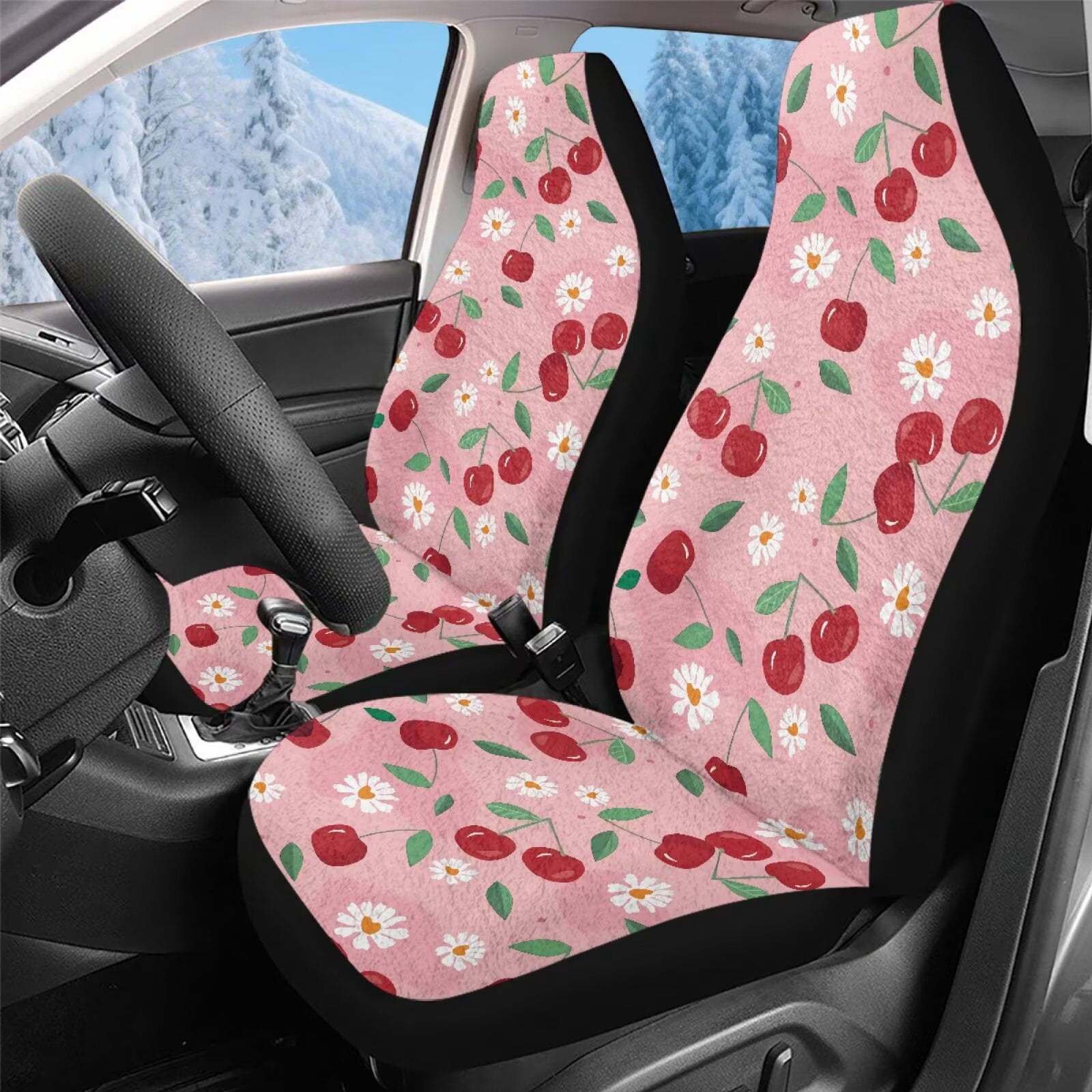 Uorisanigo Car Front Seat Covers, Cute Cherry Car Seat Covers Front ...
