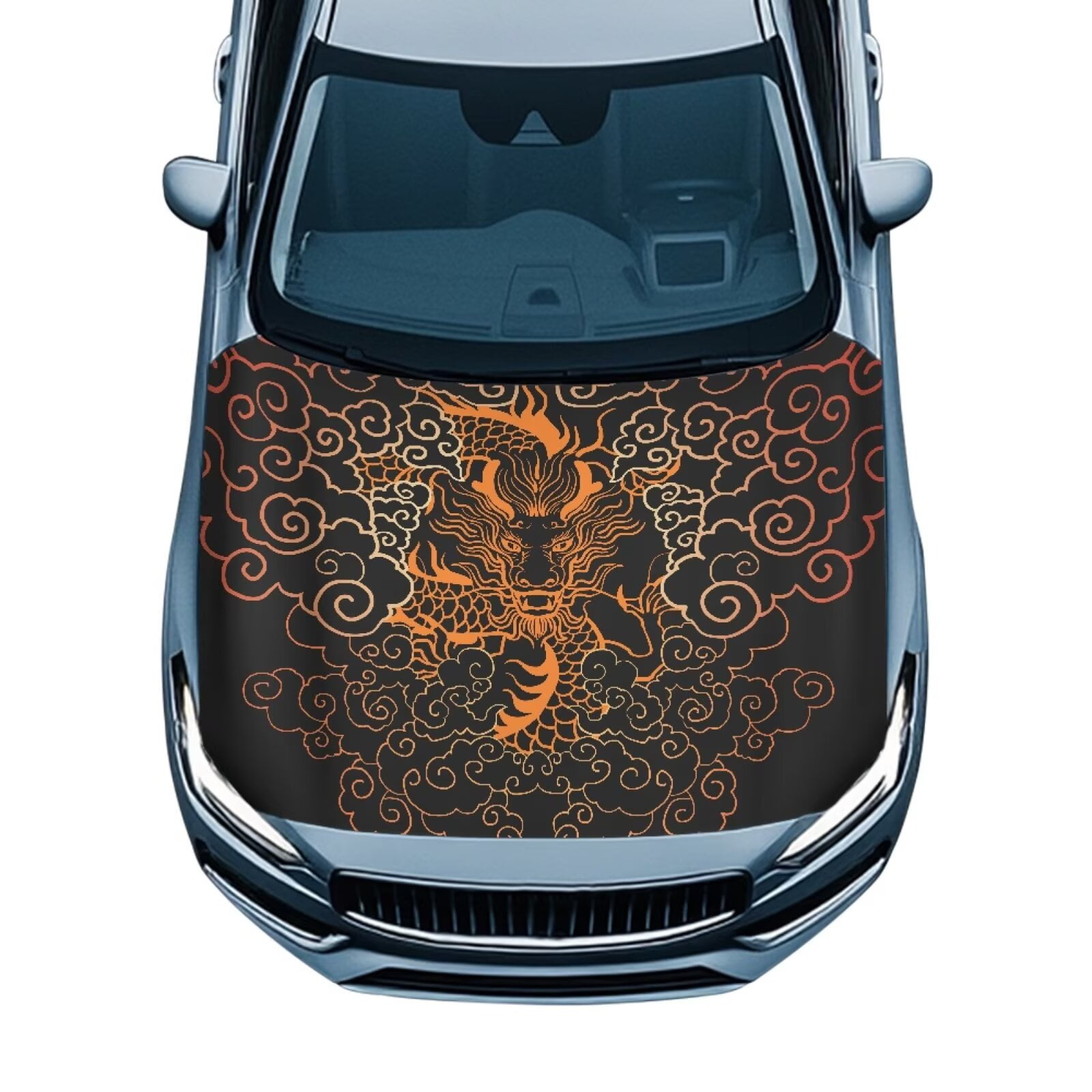 Uorisanigo Car Hood Cover Protection Stretch Polyester Fabric Cover ...