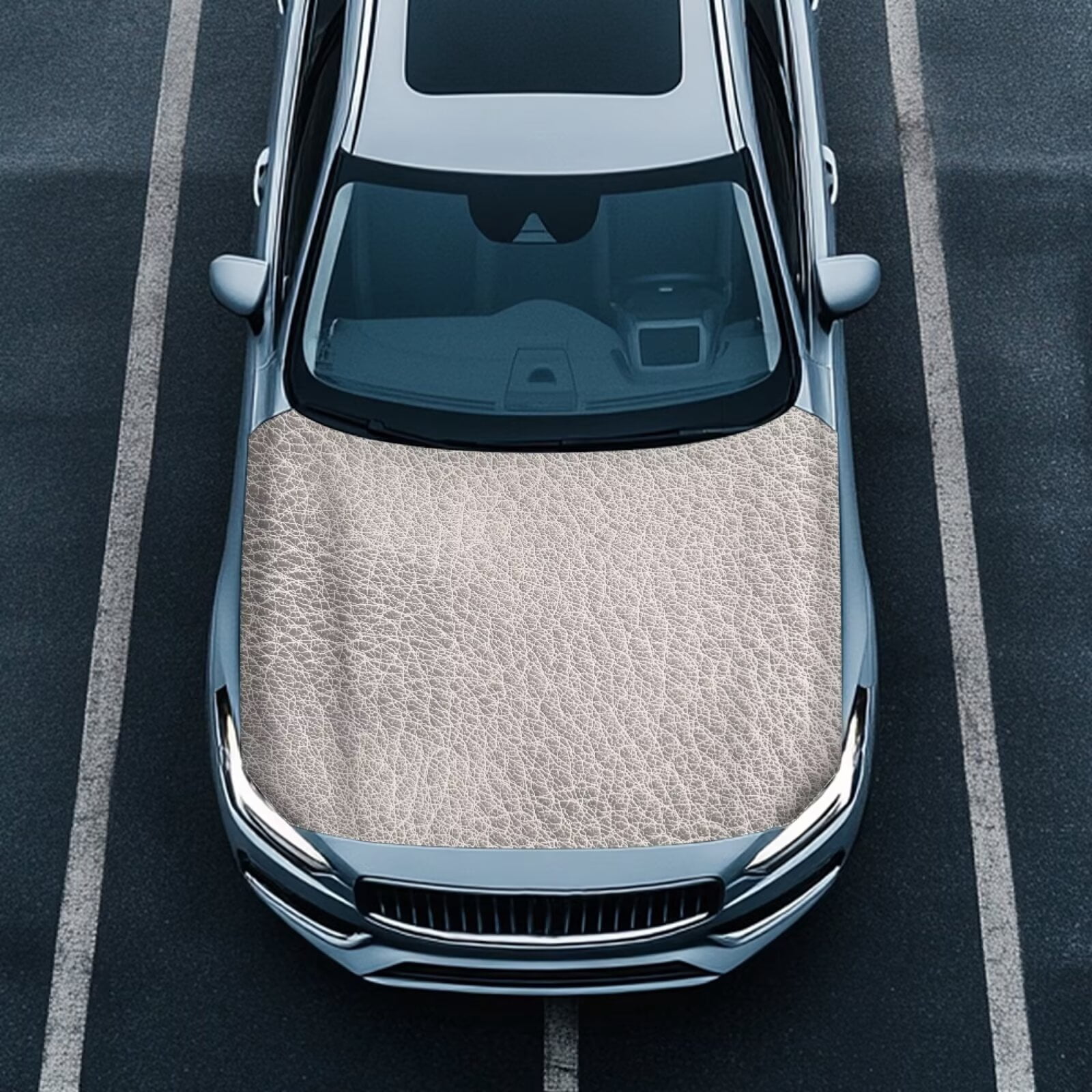 Uorisanigo Car Hood Cover Universal Beige Car Hood Protection Hoods ...