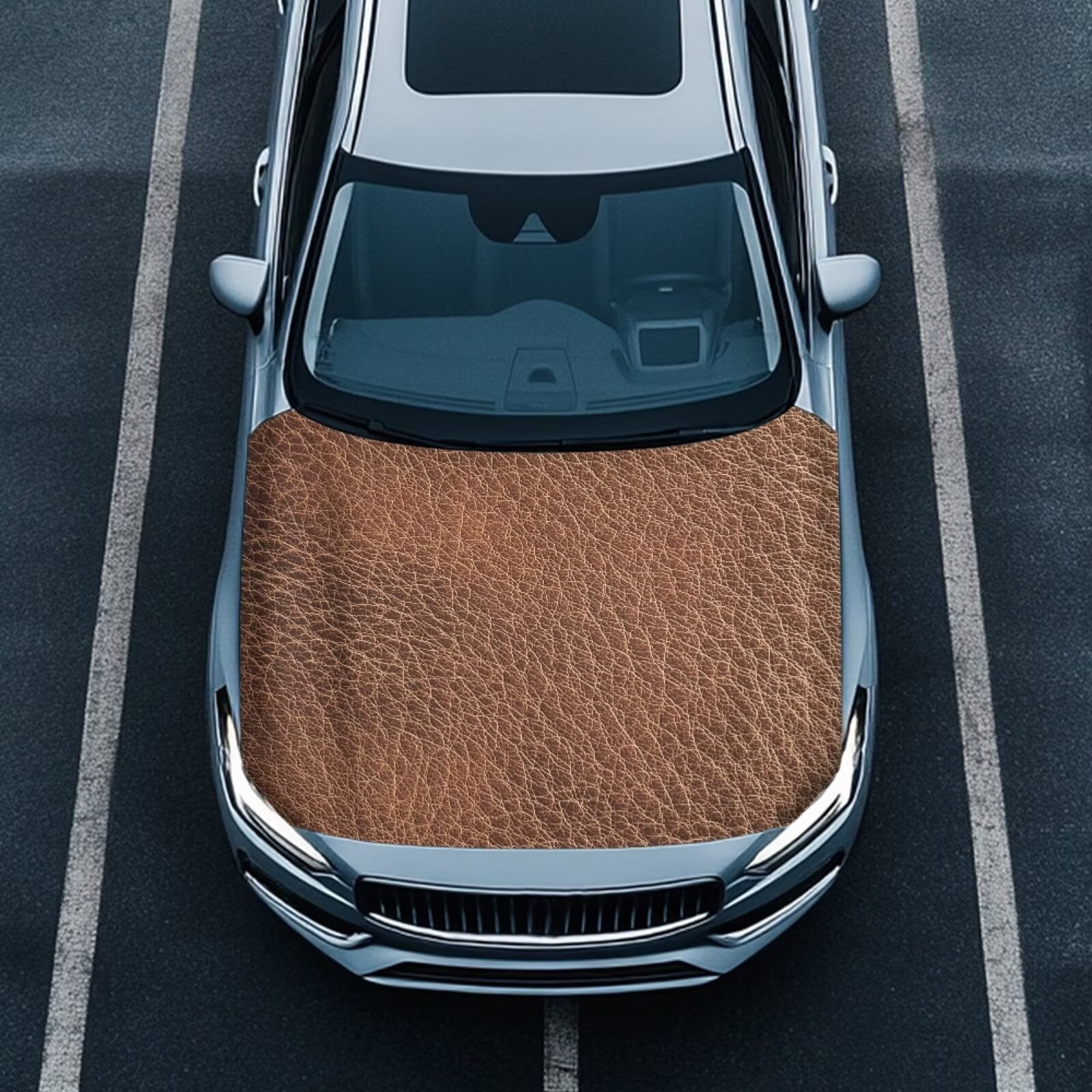 Uorisanigo Car Hood Cover Waterproof Elastic Dark Brown Hood Covers for ...