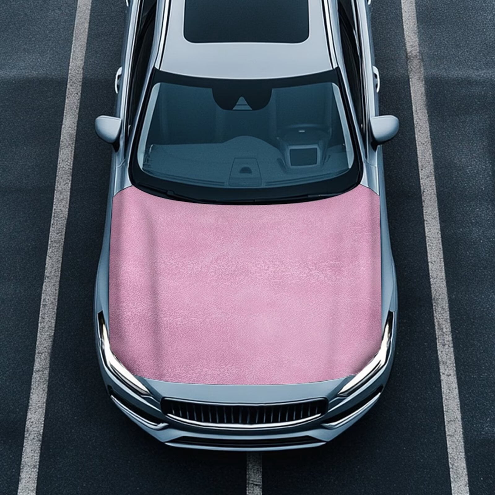 Uorisanigo Car Hood Cover, Waterproof Elastic Light Pink Hood Covers ...