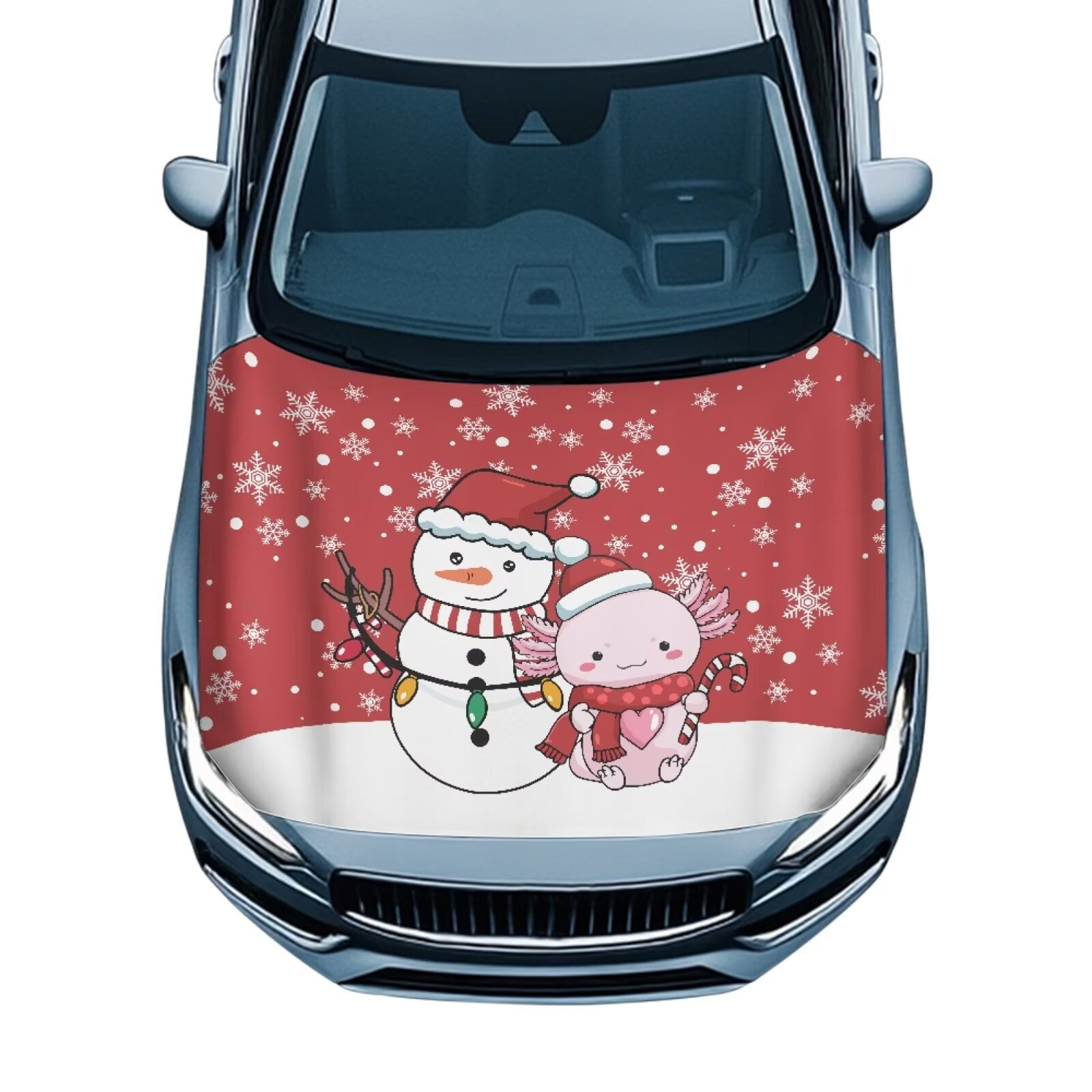 Uorisanigo Car Hood Cover Weatherproof Hood Cover, Washable Christmas ...