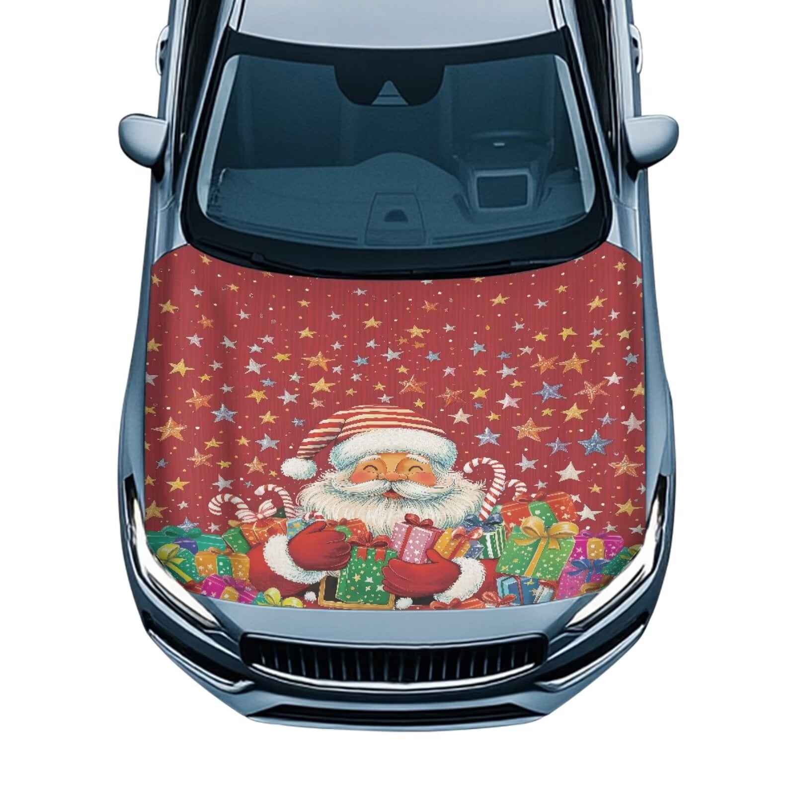 Uorisanigo Car Hood Covers for Automobiles, Stretchable Santa Claus ...