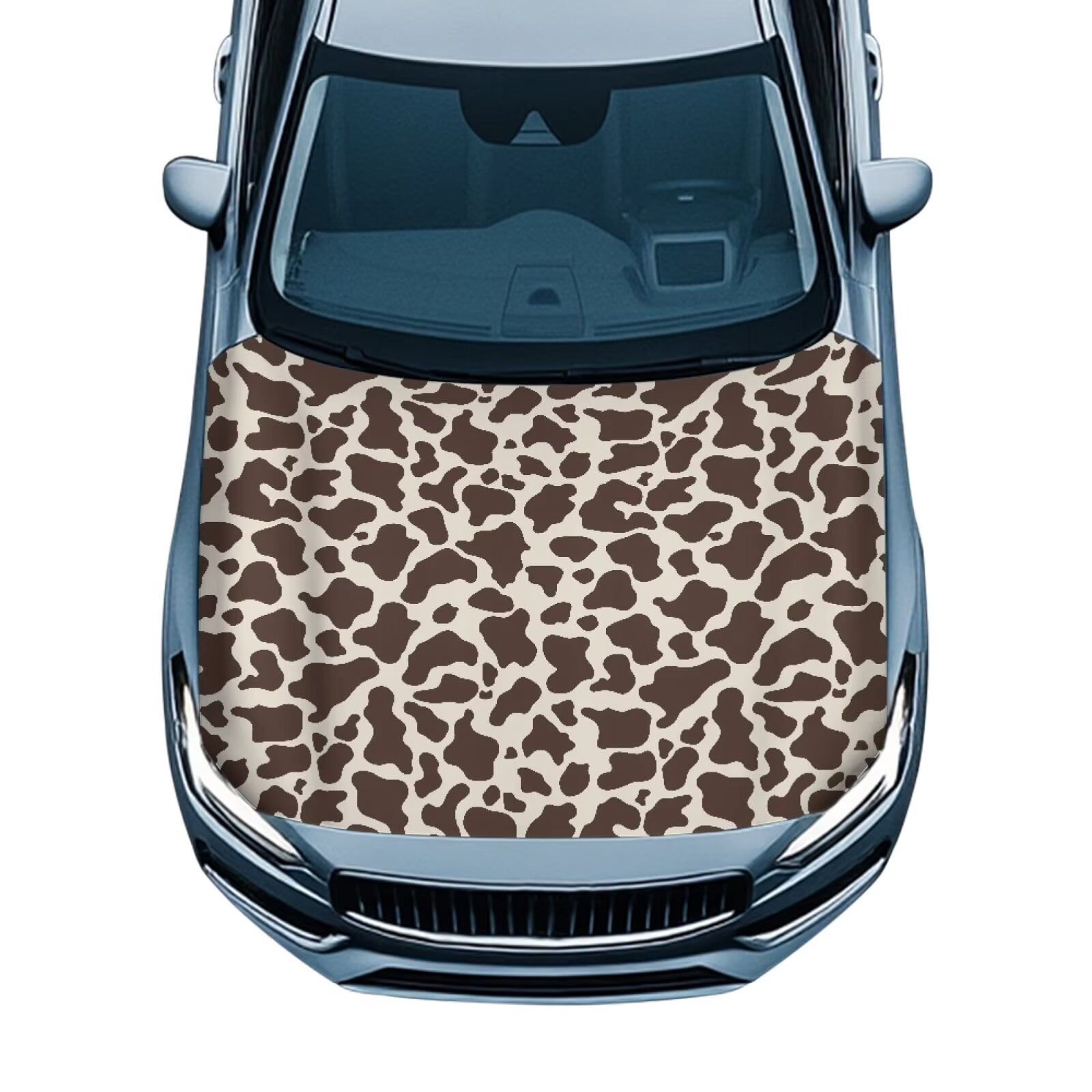 Uorisanigo Car Hood Covers for Automobiles, Universal Brown Cow Print ...