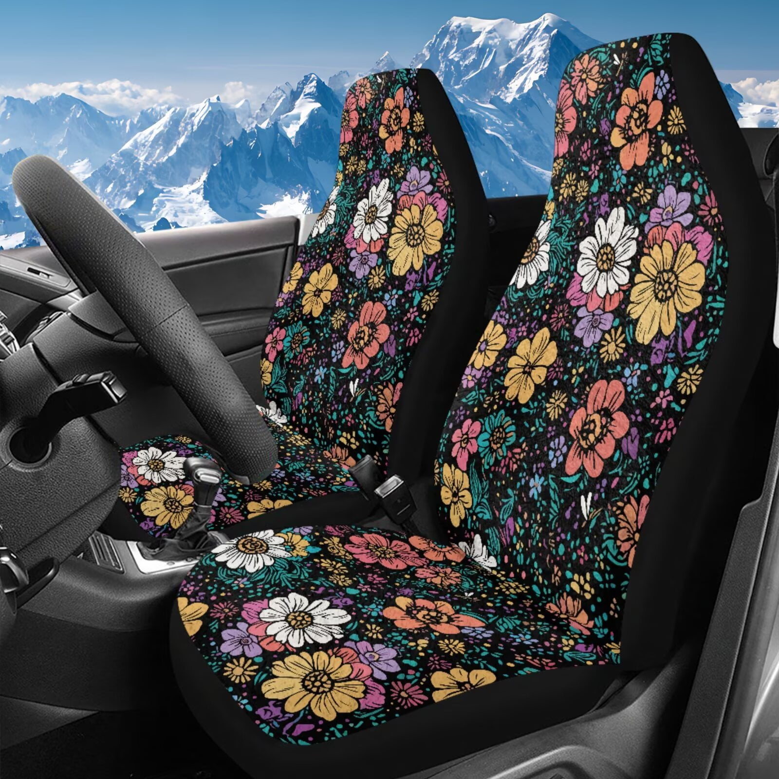 Uorisanigo Car Seat Covers, High Back Stretchy Front Seat Protectors ...
