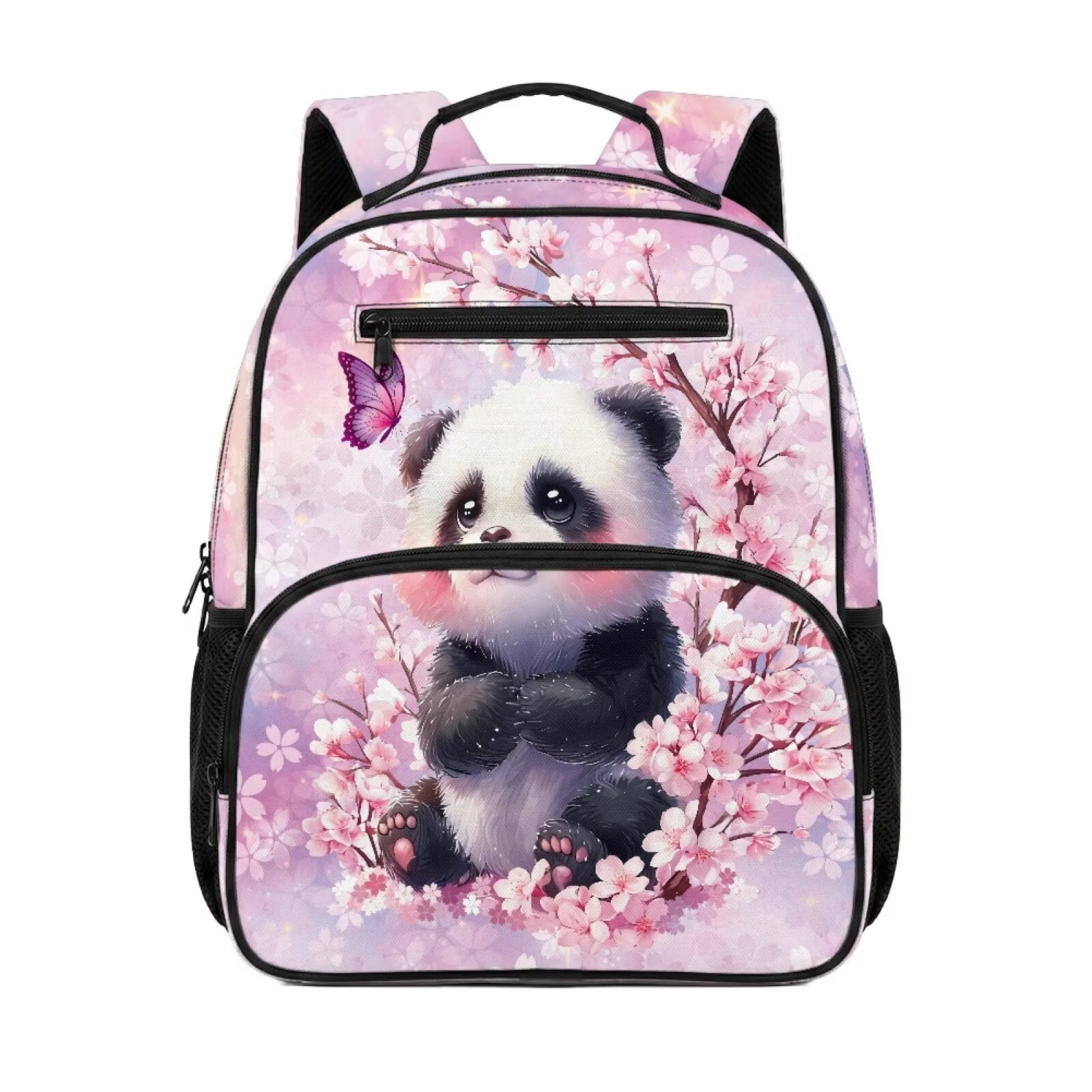 Uorisanigo Cherry Blossom Panda Kids Children School Backpack for Girls ...