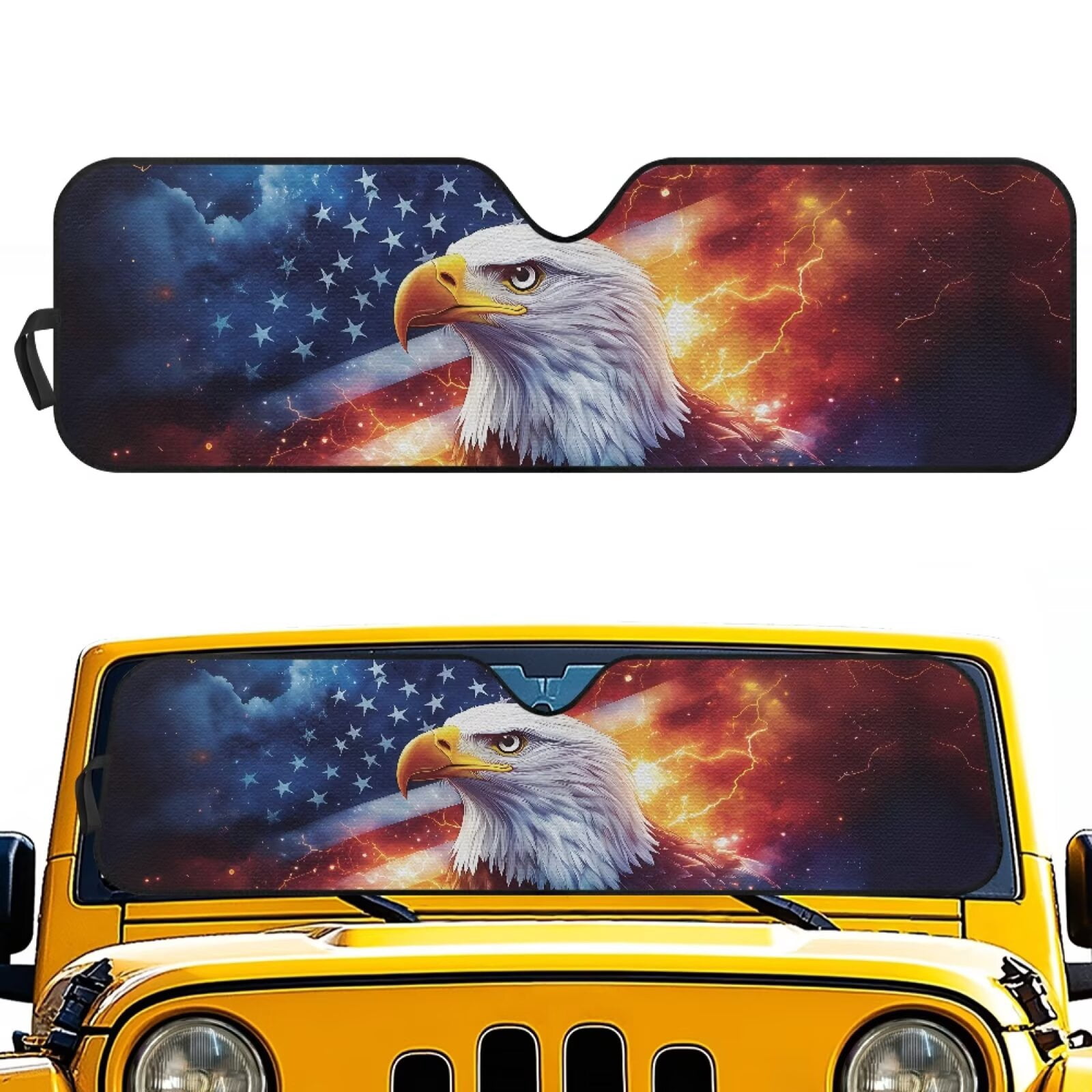 Uorisanigo Foldable Windshield Sun Shade Compatible with Wrangler Sun ...