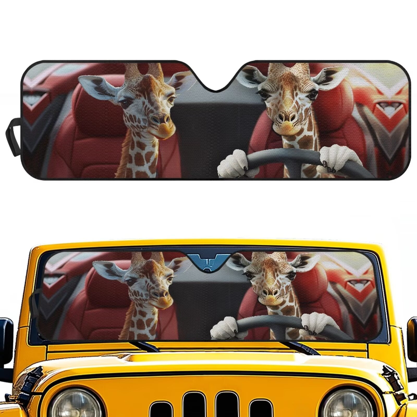 Uorisanigo Giraffe Driving Windshield Sunshade for Wrangler, Compass ...