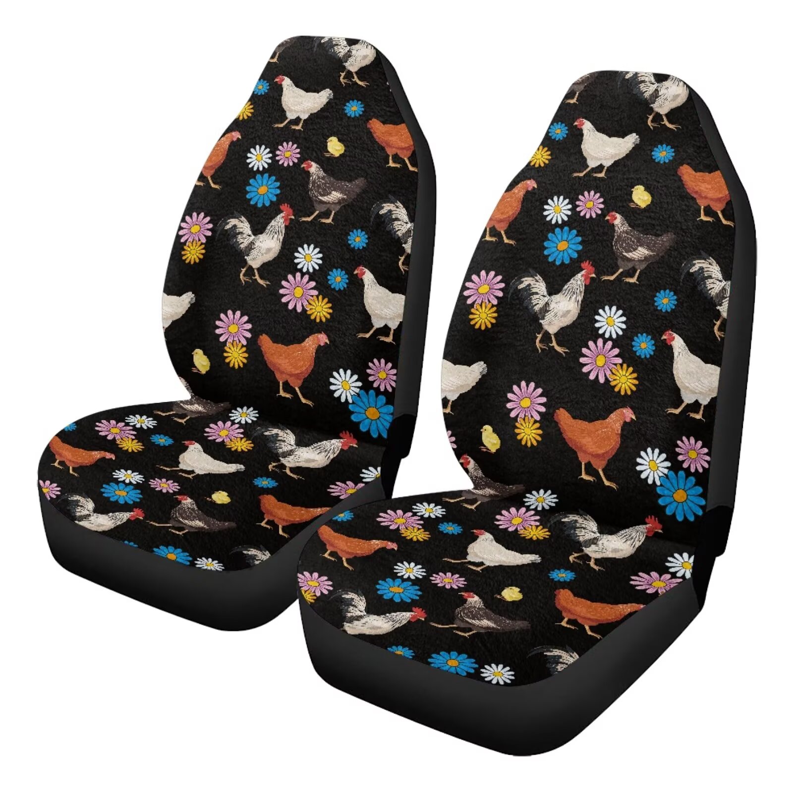 Uorisanigo High Back Front Car Seat Covers Flurry Bucket Seat Cushion 2 ...