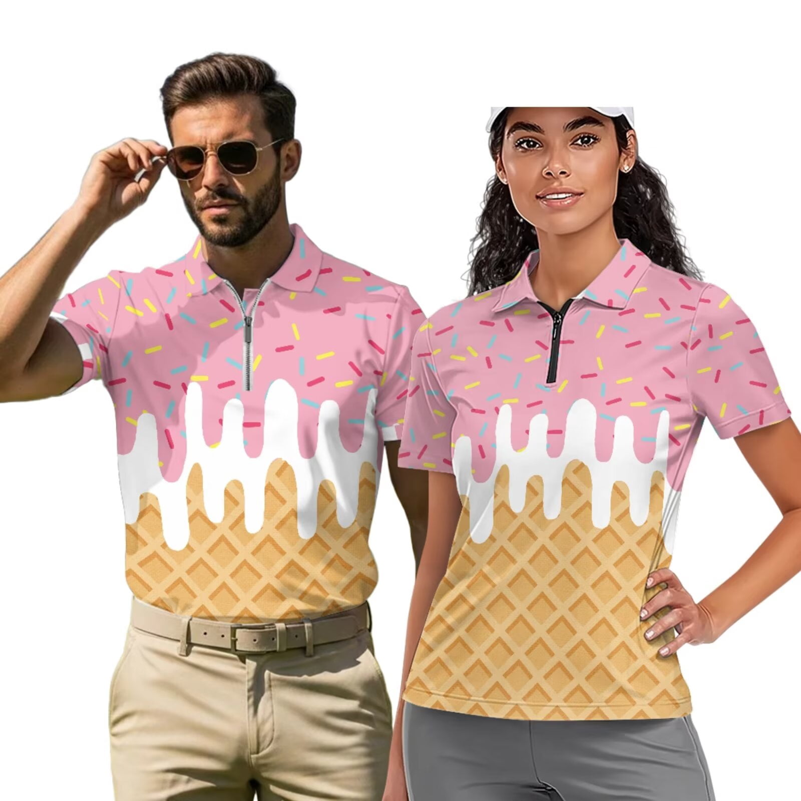 Uorisanigo Ice Cream Couple Matching Outfit His and Hers Clothing Mens ...