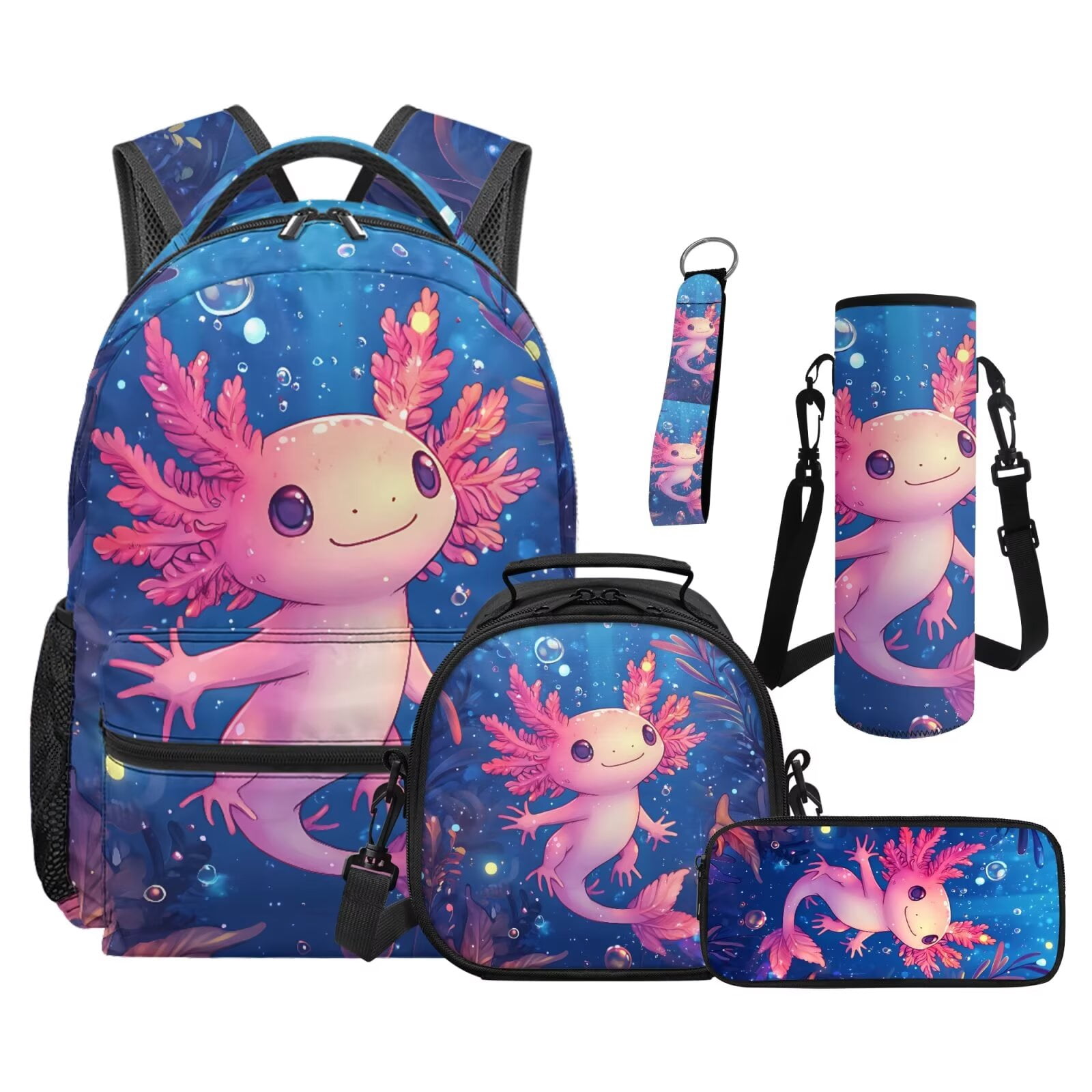 Uorisanigo Kids Girls Backpack Set with Lunch Box 5 Piece School ...
