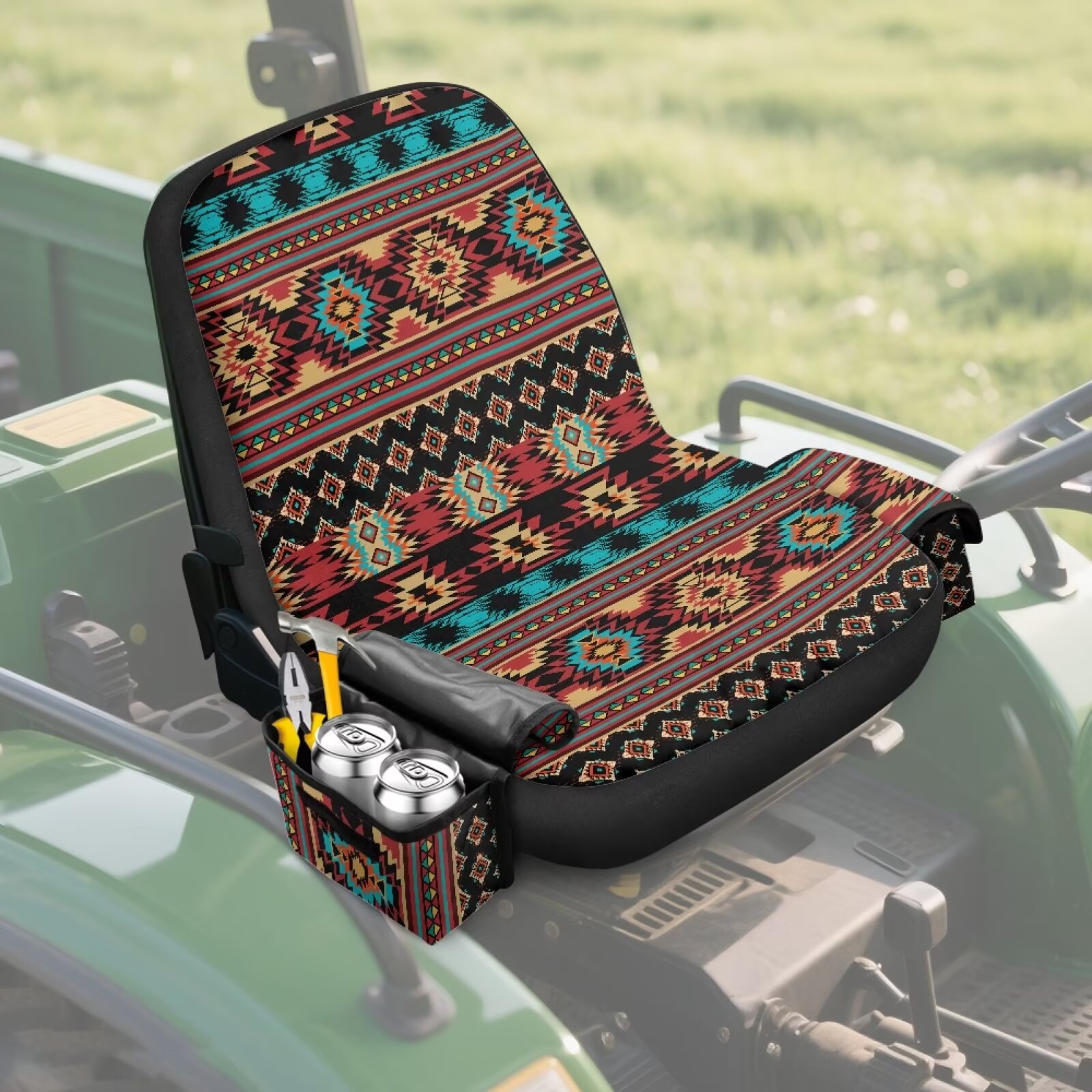 Uorisanigo Lawn Mower Seat Cover, Ethnic Geometric Aztec Tribal ...