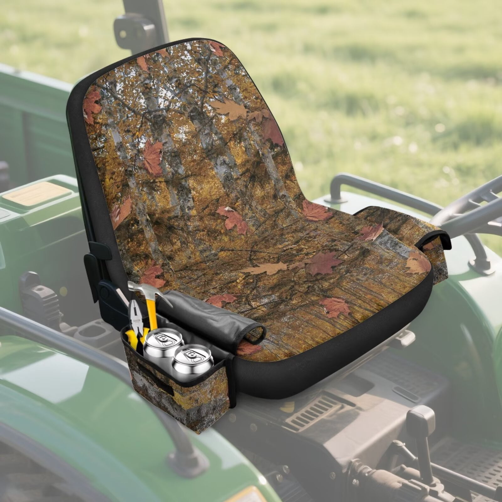 Uorisanigo Lawn Mower Seat Cover with Pockets, Strech Hunting Camo ...