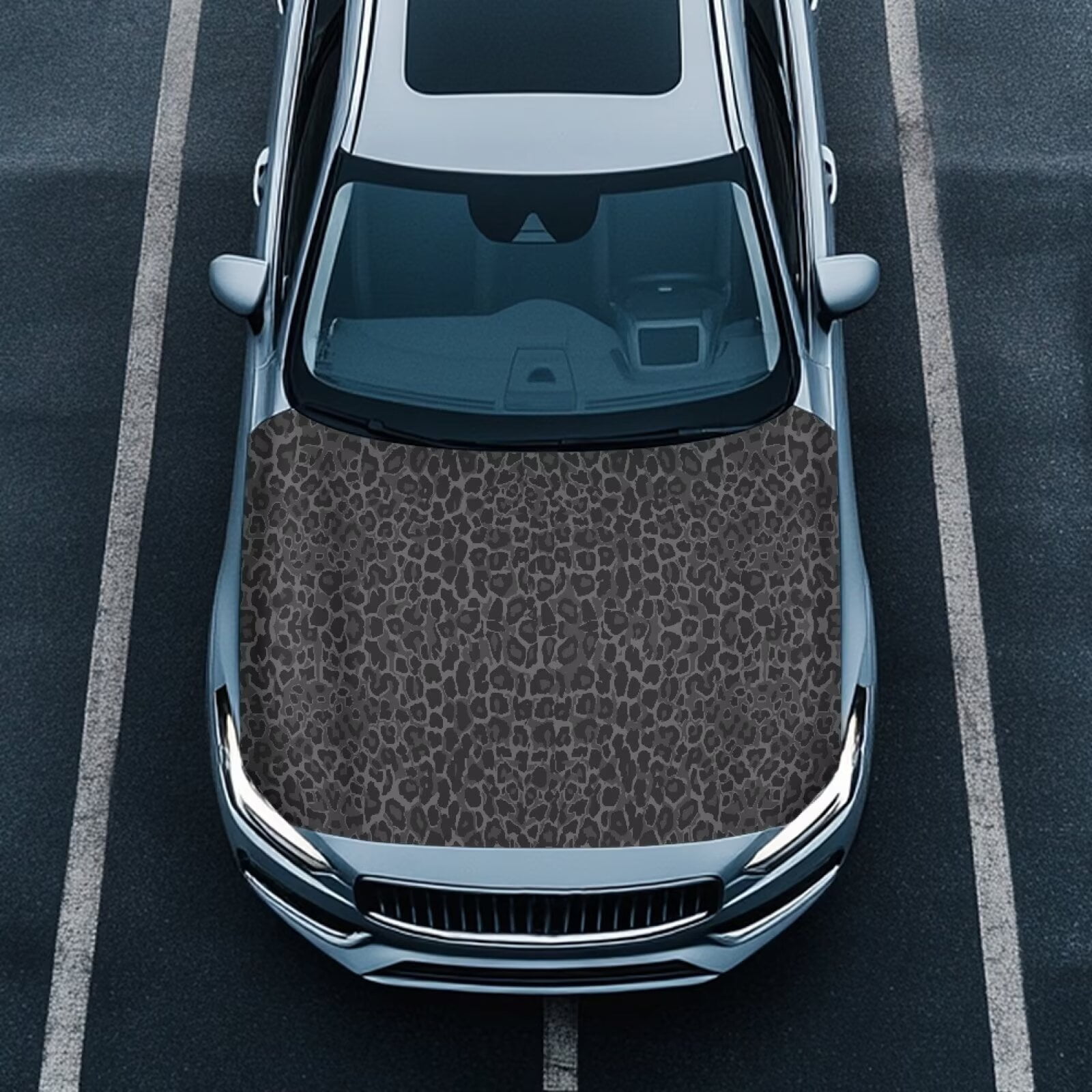 Uorisanigo Leopard Print Auto Hood Cover Washable Quick Dry Car Hood ...