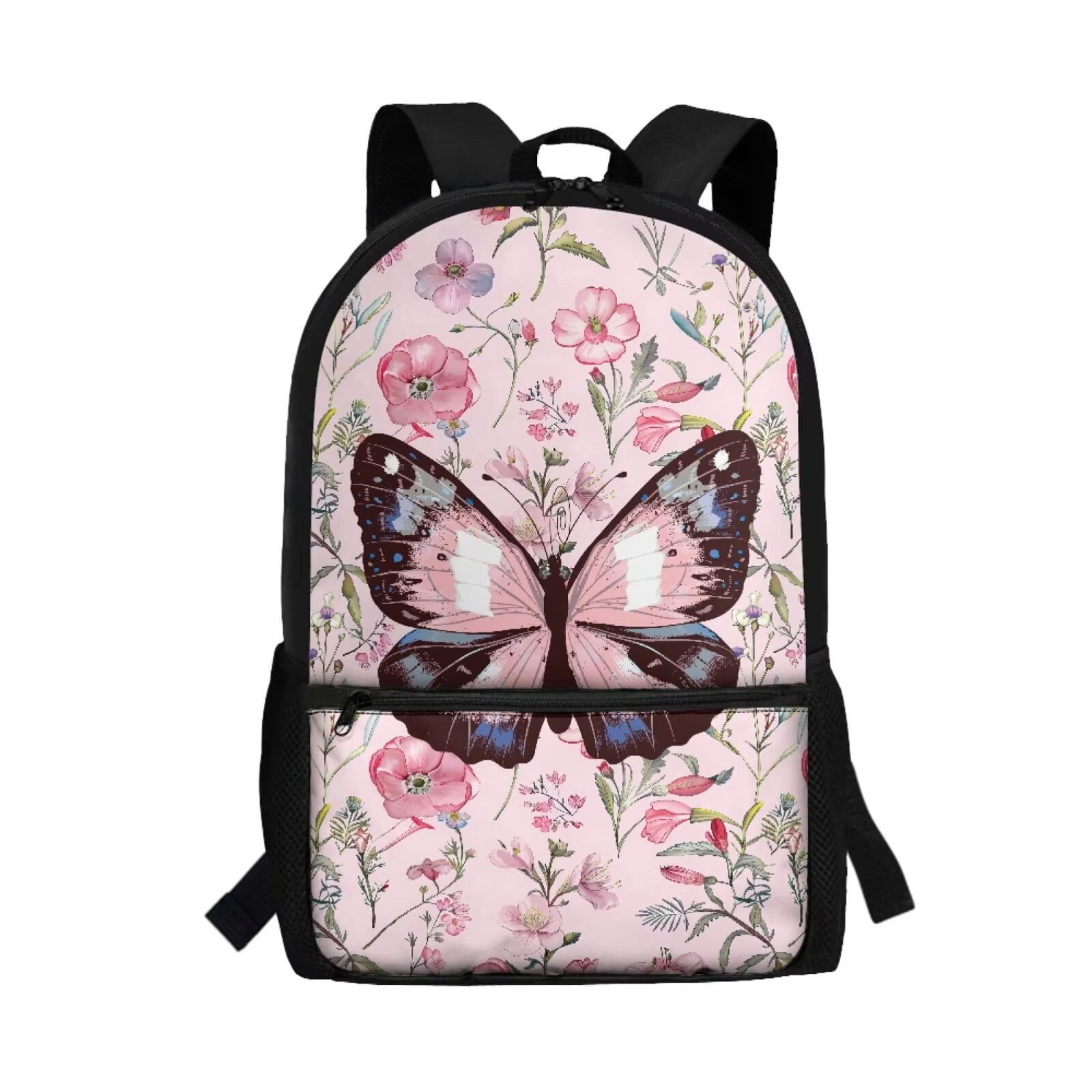 Uorisanigo Pink Butterfly Kids Backpack for Boys and Girls 6-12 Year ...