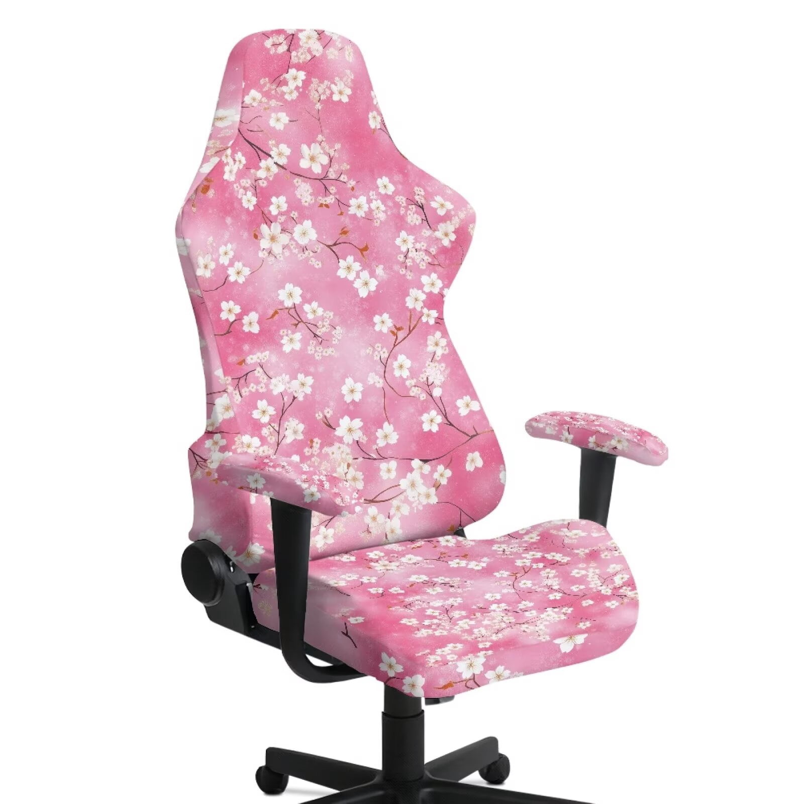 Uorisanigo Pink Cherry Blossom Gaming Chair Cover with Armrest Covers ...