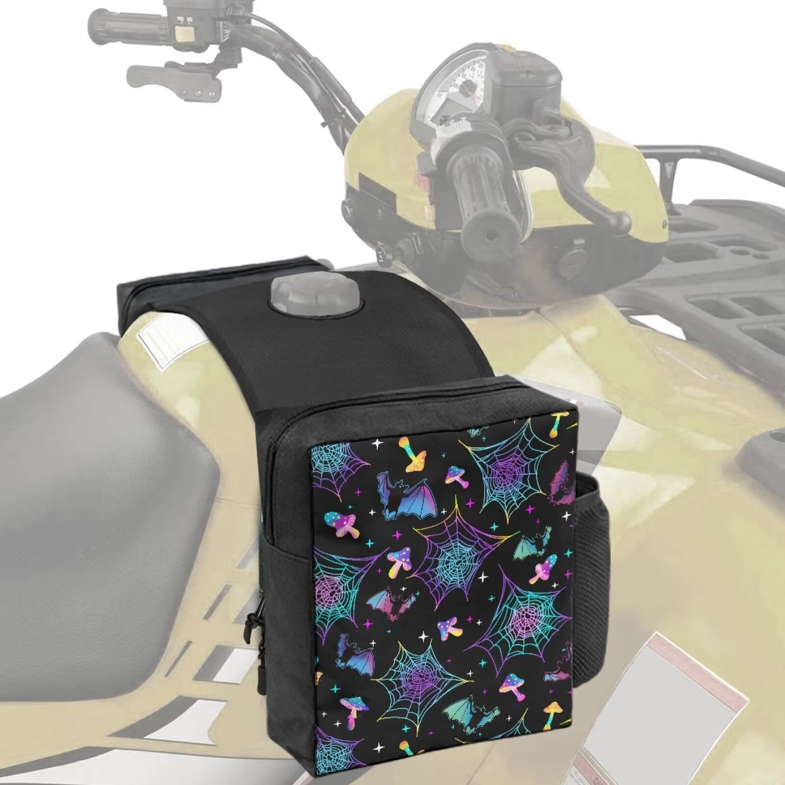 Uorisanigo Quad ATV Tank Bag Psychedelic Cobweb 4-Wheeler Saddlebags ...