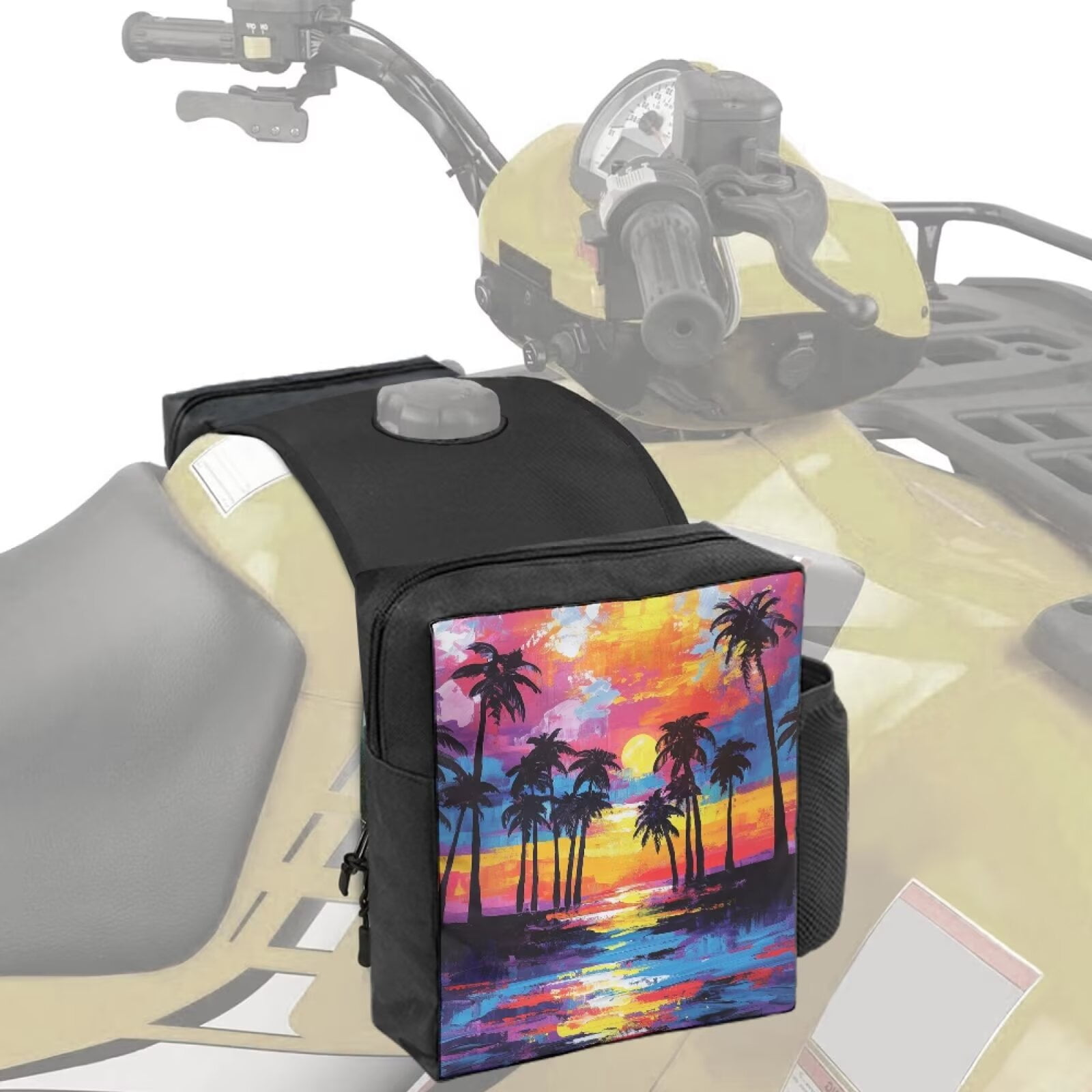 Uorisanigo Quad ATV Tank Bag Summer Coconut Tree 4-Wheeler Saddlebags ...