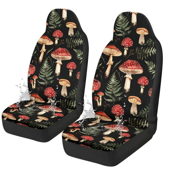 Uorisanigo Red Mushroom Waterproof Car Seat Cover Anti-Slip Back Fabric ...