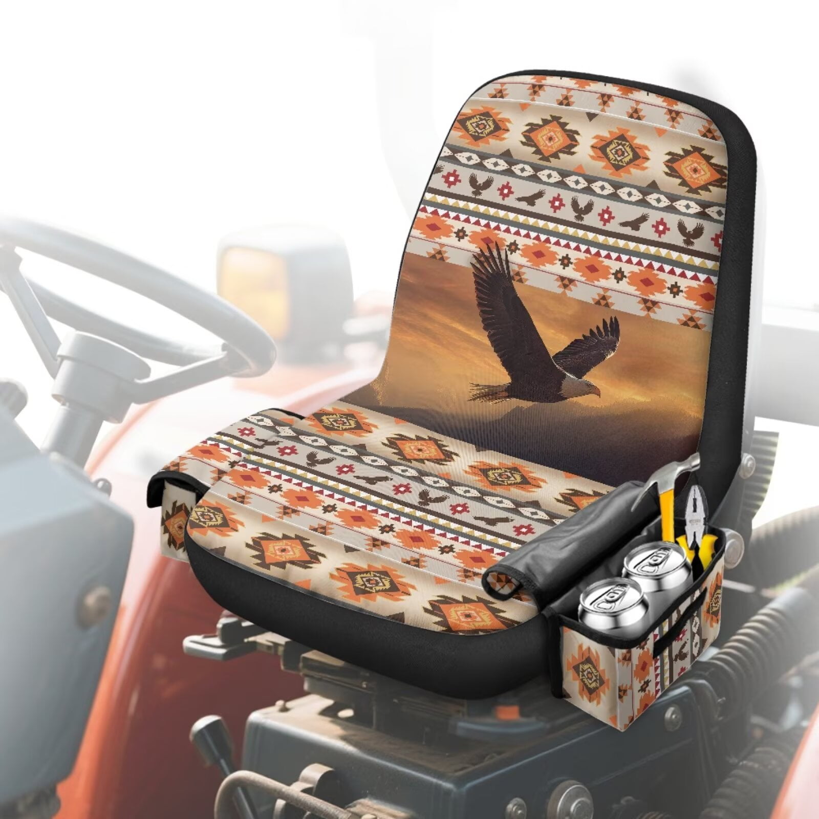 Uorisanigo Riding Lawn Mower Seat Cover Eagle Aztec African Tribal ...
