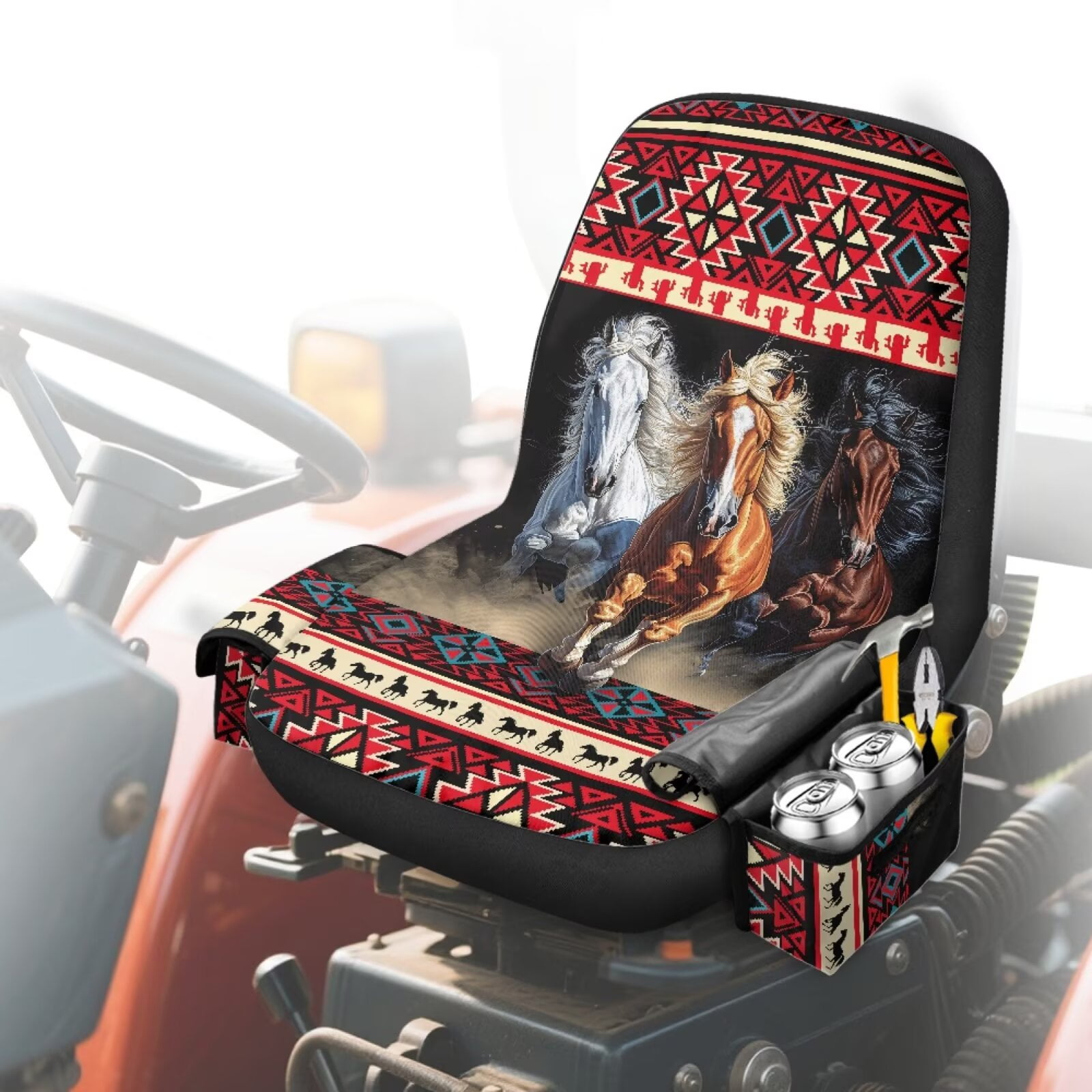 Uorisanigo Riding Lawn Mower Seat Cover with Storage Bags, Weatherproof ...
