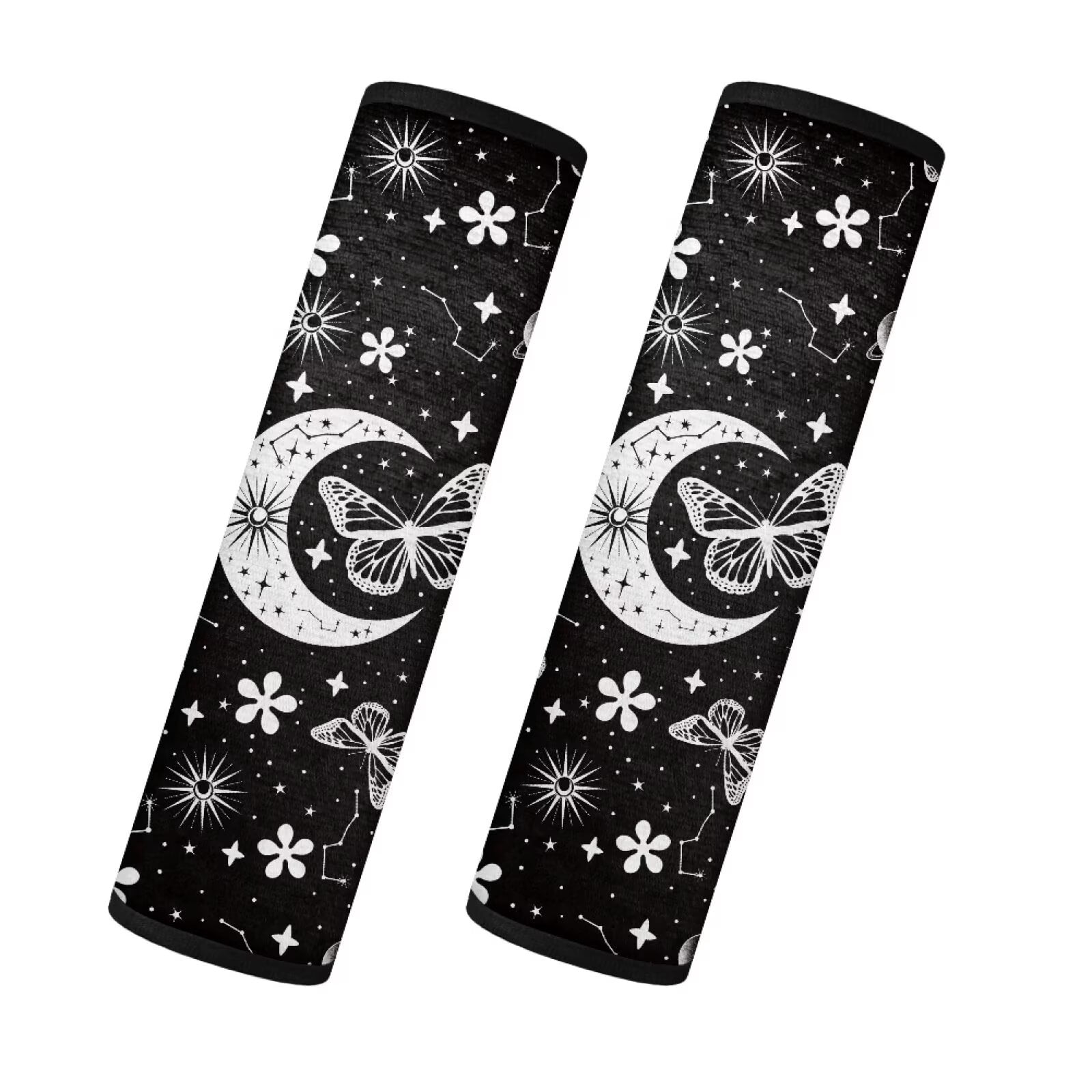 Uorisanigo Starry Butterflies Seat Belt Cover Pad Fluffy Seatbelt ...
