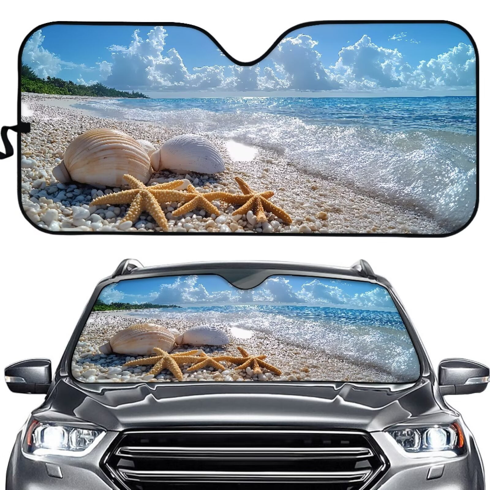 Uorisanigo Sun Shades for Window Foldable Auto Front Window Shade Beach ...