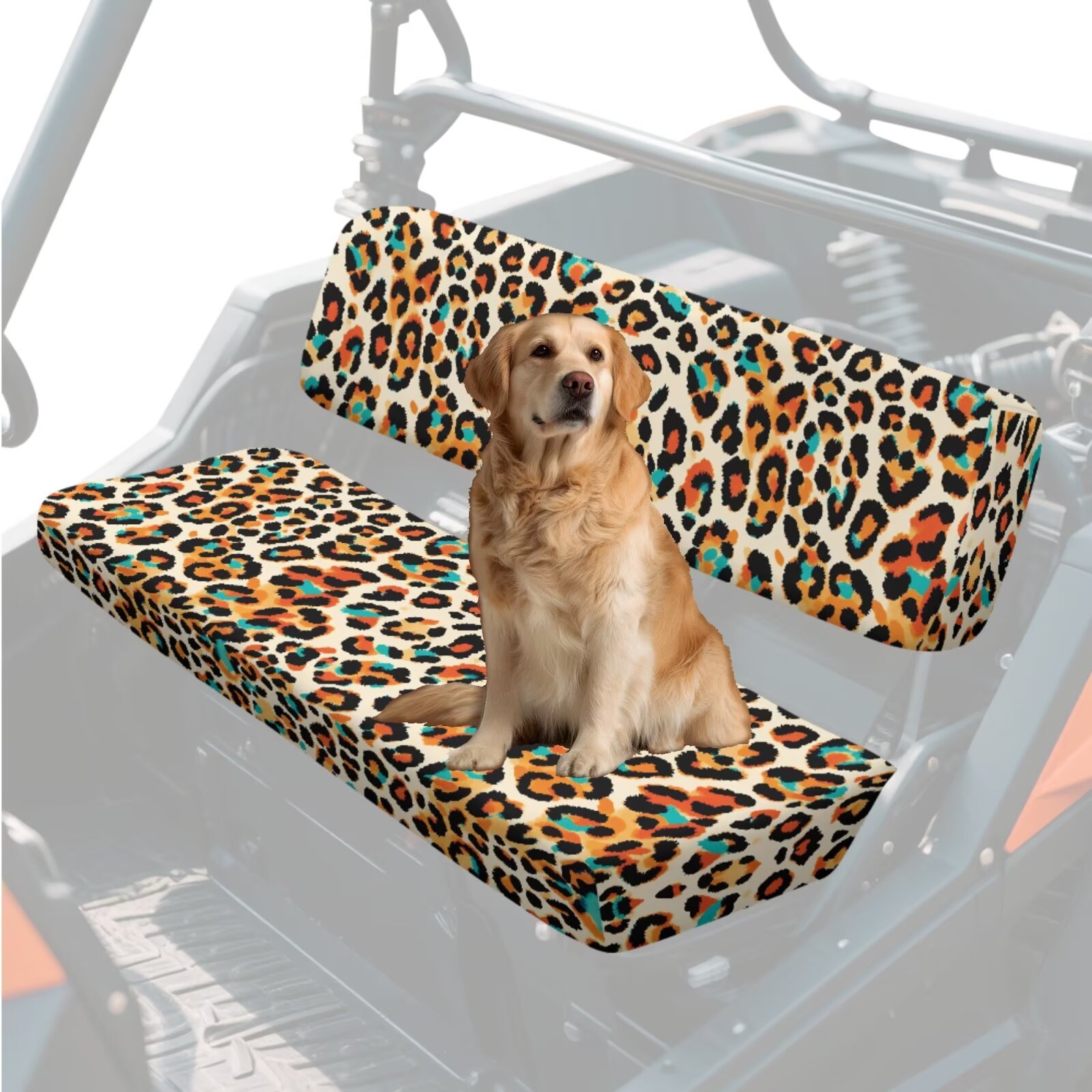 Uorisanigo UTV Seat Cover, Colorful Cheetah Leopard Print Mule Seat ...