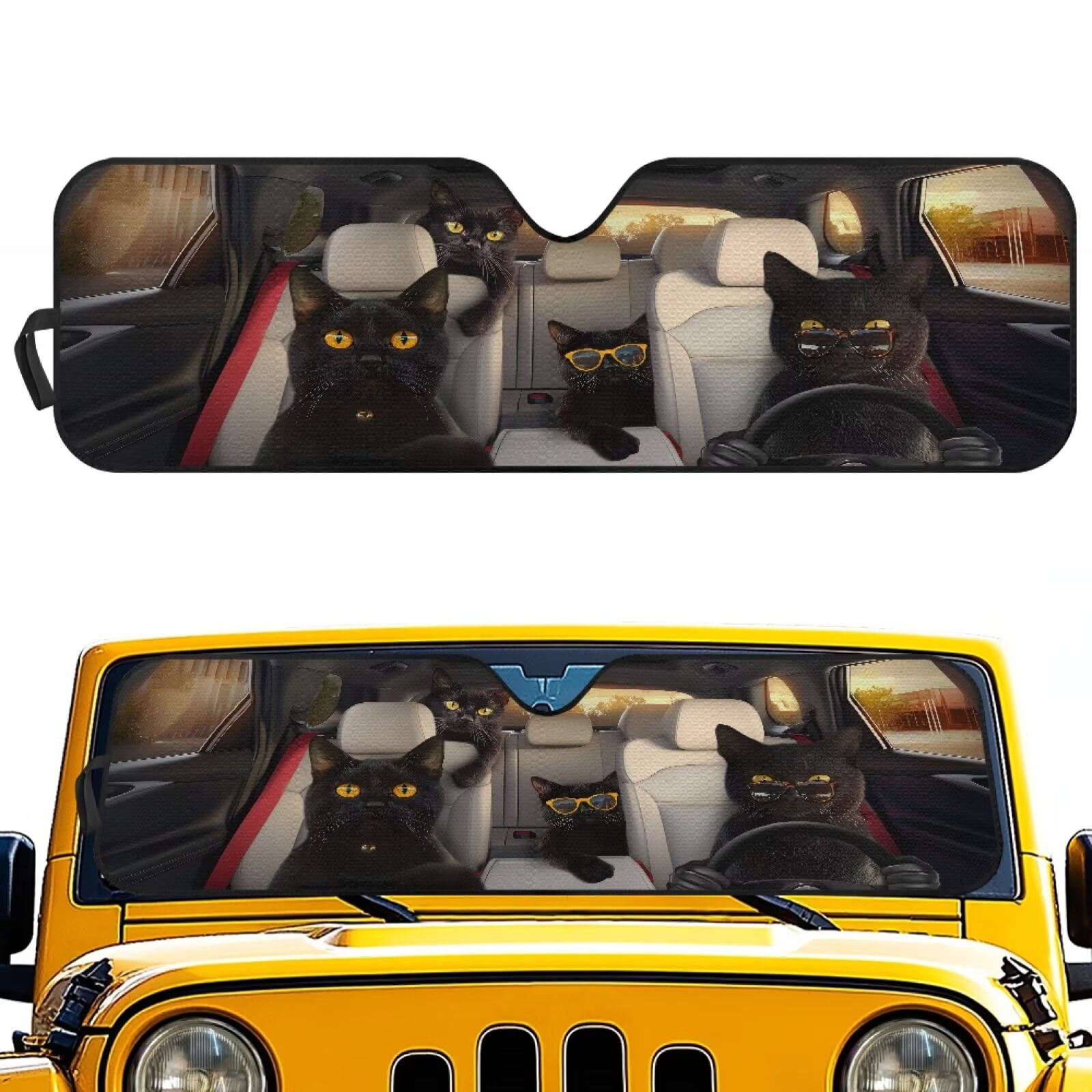 Uorisanigo Windshield Shade Compatible with Jeep Wrangler TJ JK JL ...