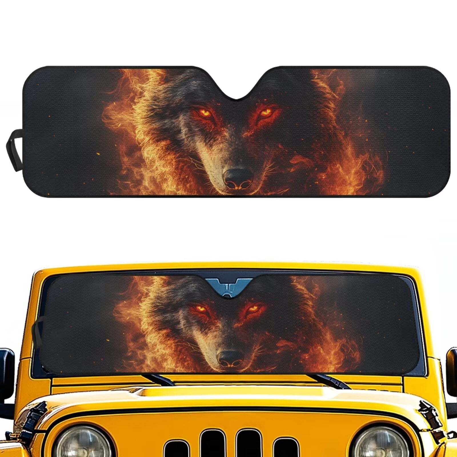 Uorisanigo Windshield Sun Shade for 2018-2024 Jeep Wrangler JL JLU ...