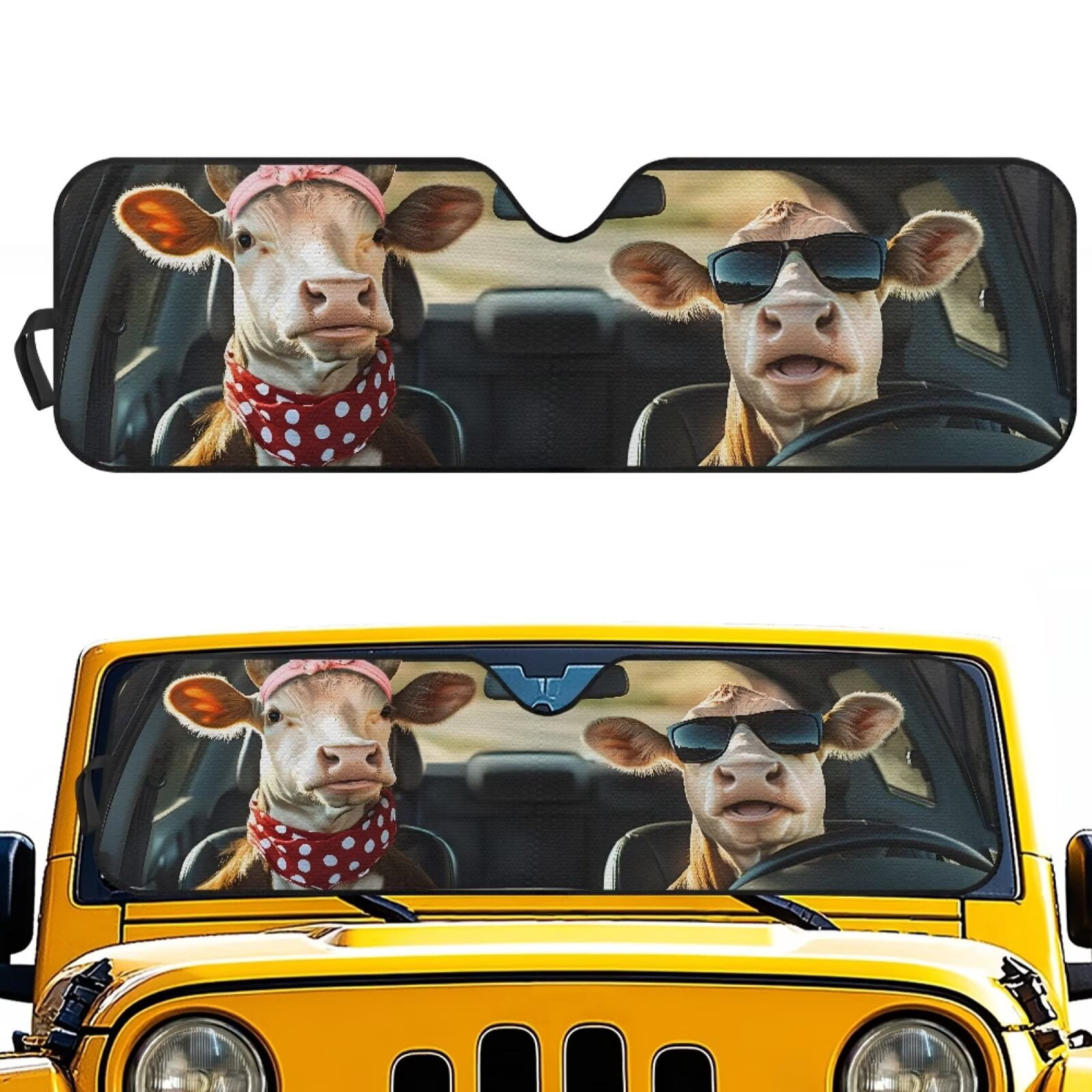 Uorisanigo Windshield Sun Shade for 2018-2025 Jeep Wrangler JL JLU ...