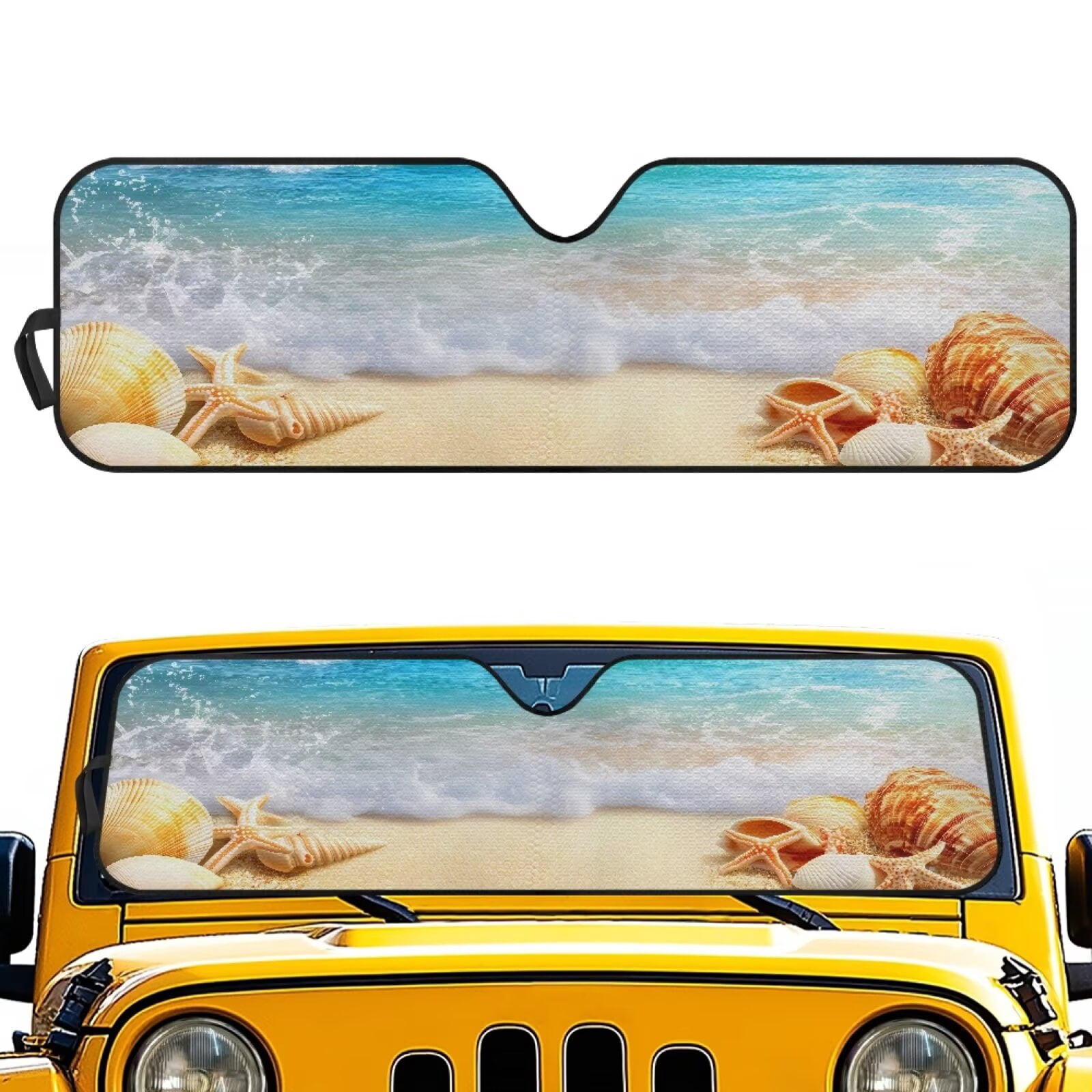 Uorisanigo Windshield Sun Shade, Car Sun Shade for Rubicon Sahara TJ JK ...