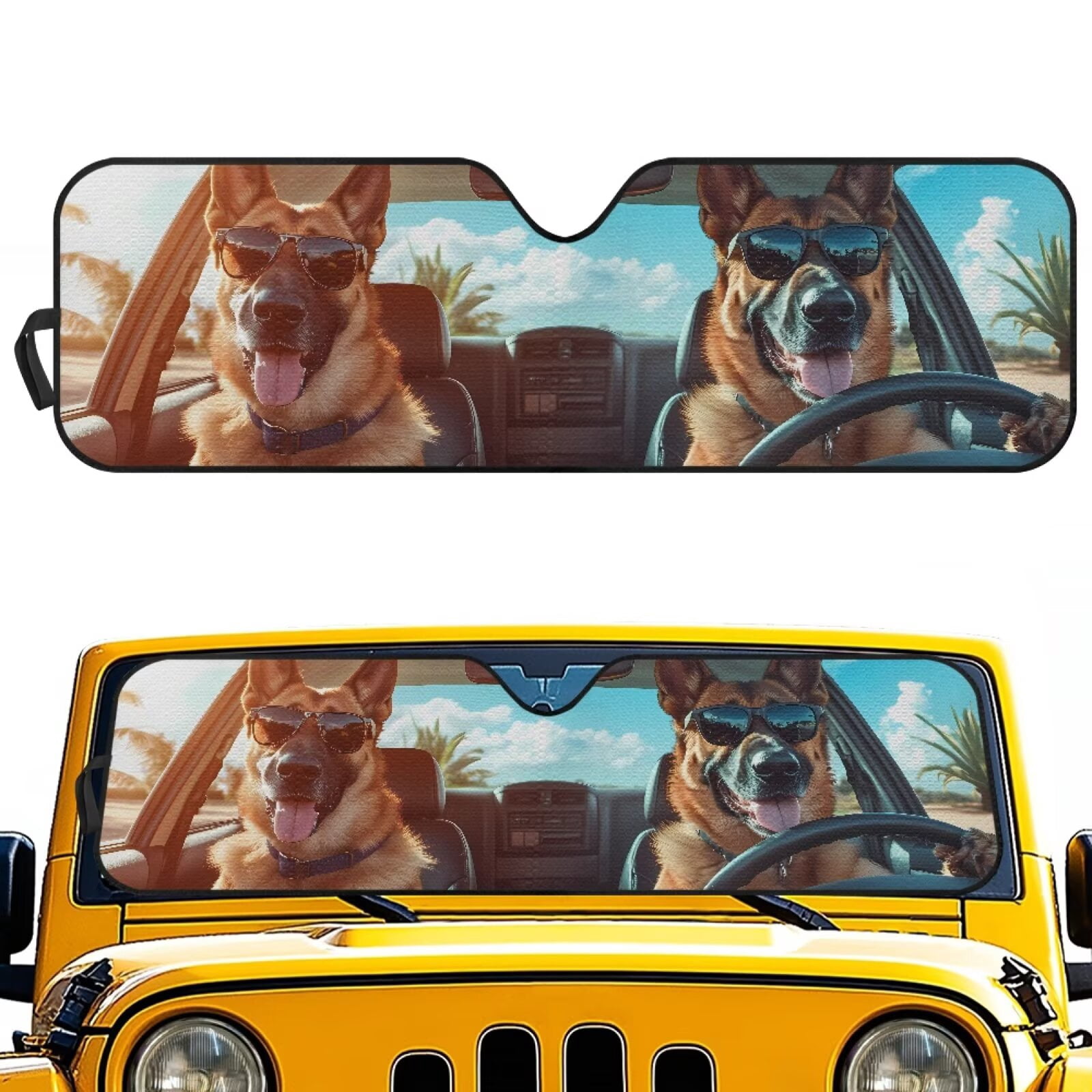 Uorisanigo Windshield Sun Shade Compatible with JK JKU TJ 2 Door / 4 ...