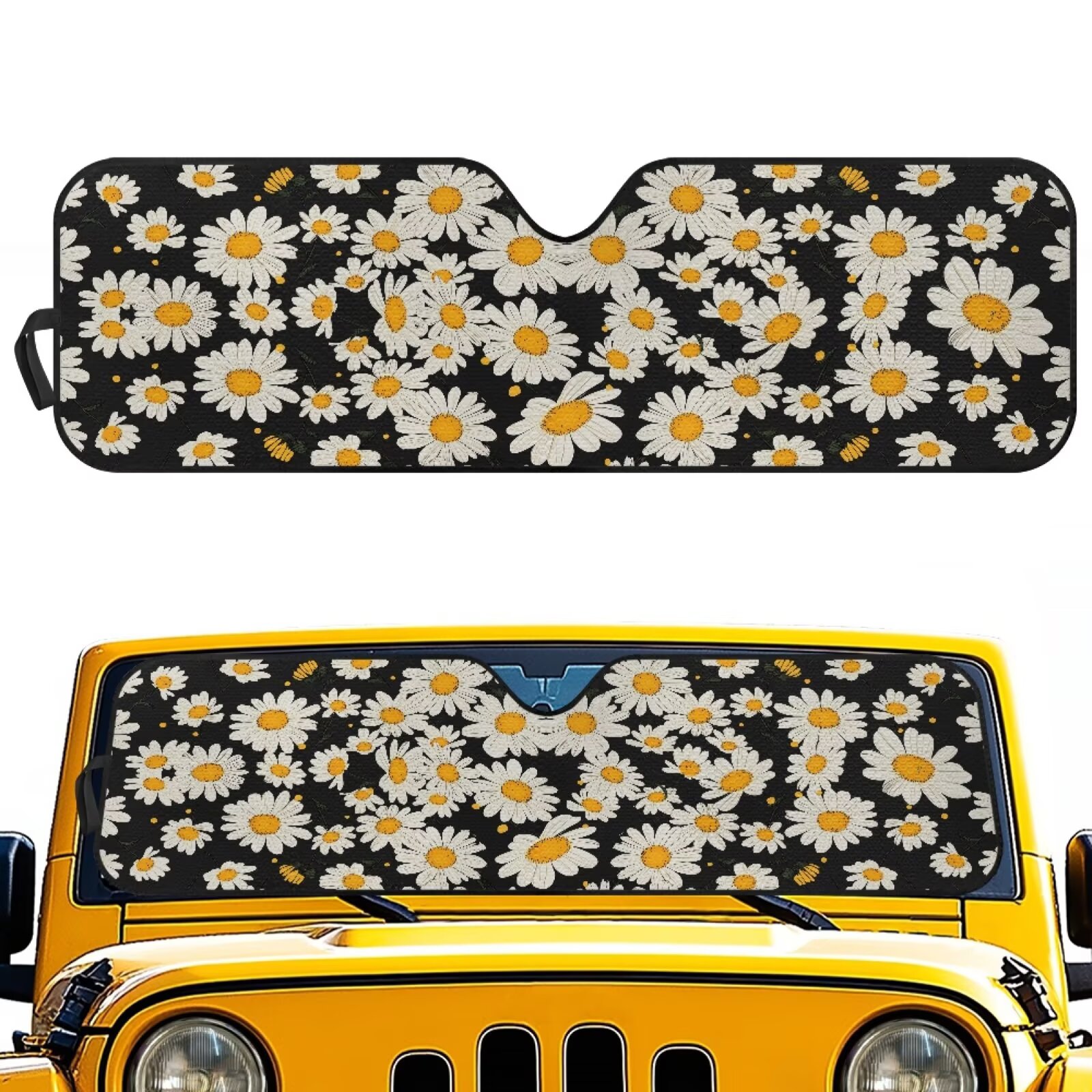 Uorisanigo Windshield Sun Shade Compatible with Jeep Wrangler JK JKU JL ...