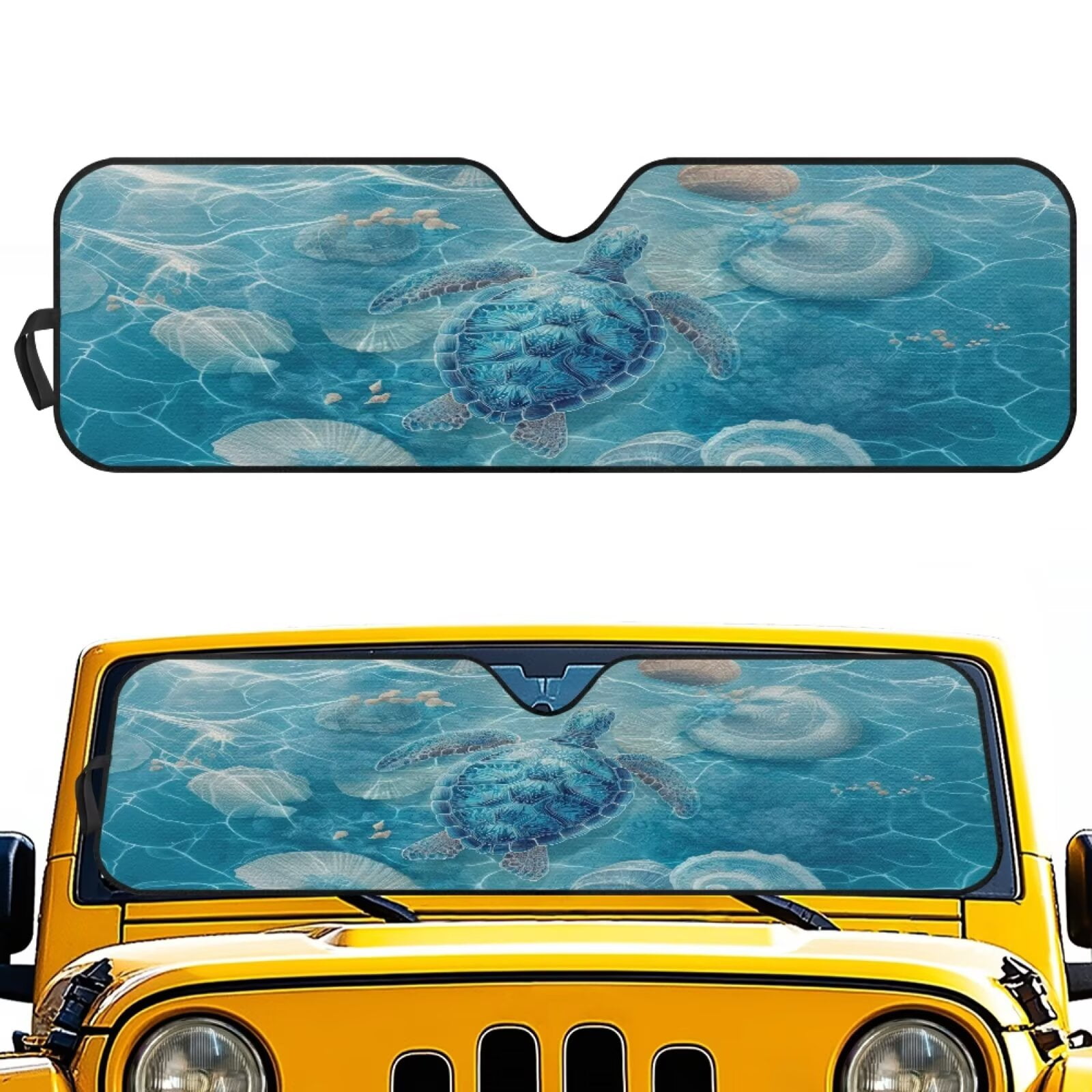 Uorisanigo Windshield Sun Shade Compatible with Jeep Wrangler JL JK ...