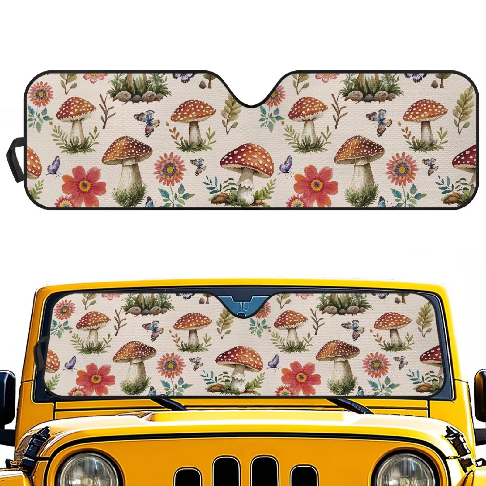 Uorisanigo Windshield Sun Shade Compatible with Jeep Wrangler TJ JK JKU ...