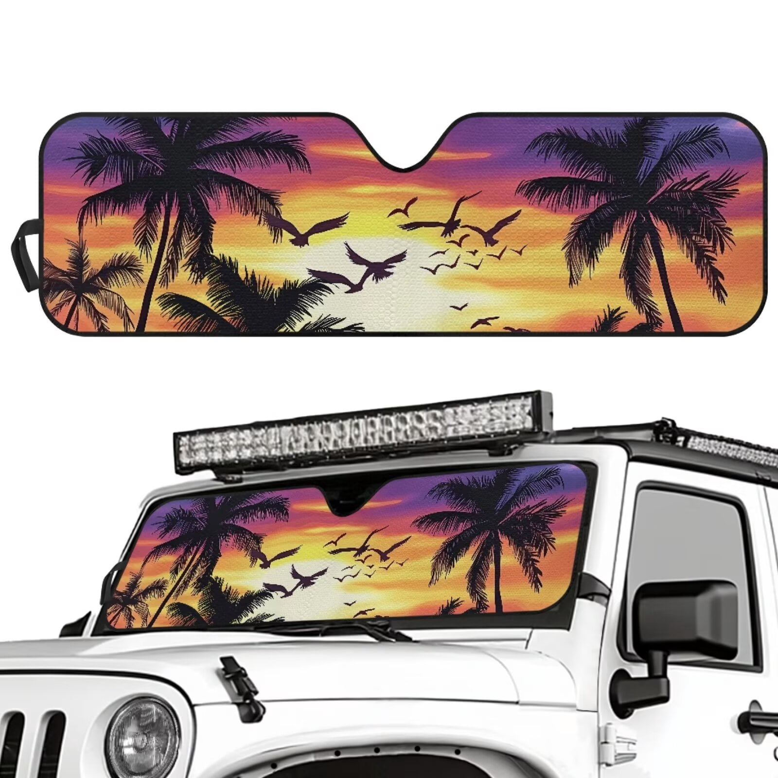 Uorisanigo Windshield Sun Shade Compatible with Jeep Wrangler TJ JK JKU ...