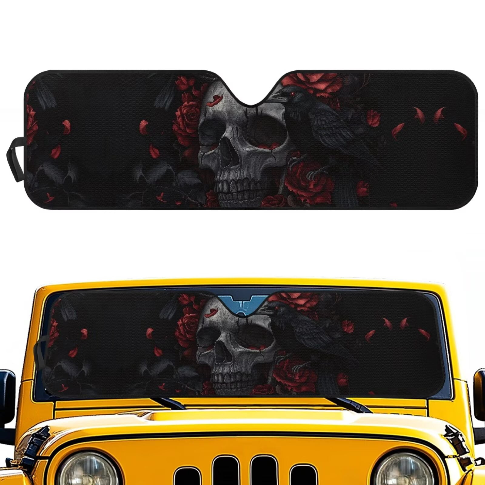Uorisanigo Windshield Sun Shade Compatible with Jeep Wrangler TJ JK JL ...