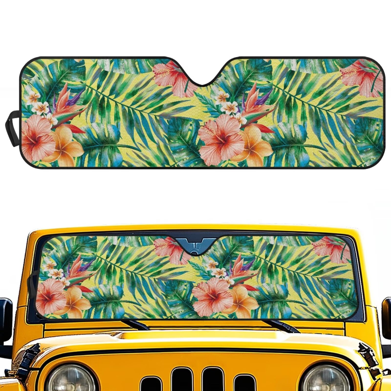 Uorisanigo Windshield Sun Shade Compatible with Jeep Wrangler TJ JK JL ...