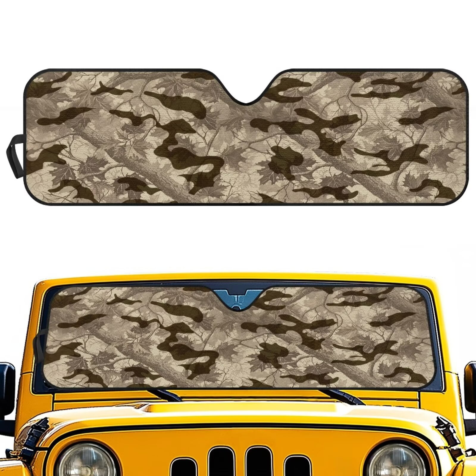 Uorisanigo Windshield Sun Shade Compatible with Jeep Wrangler TJ JK JL ...
