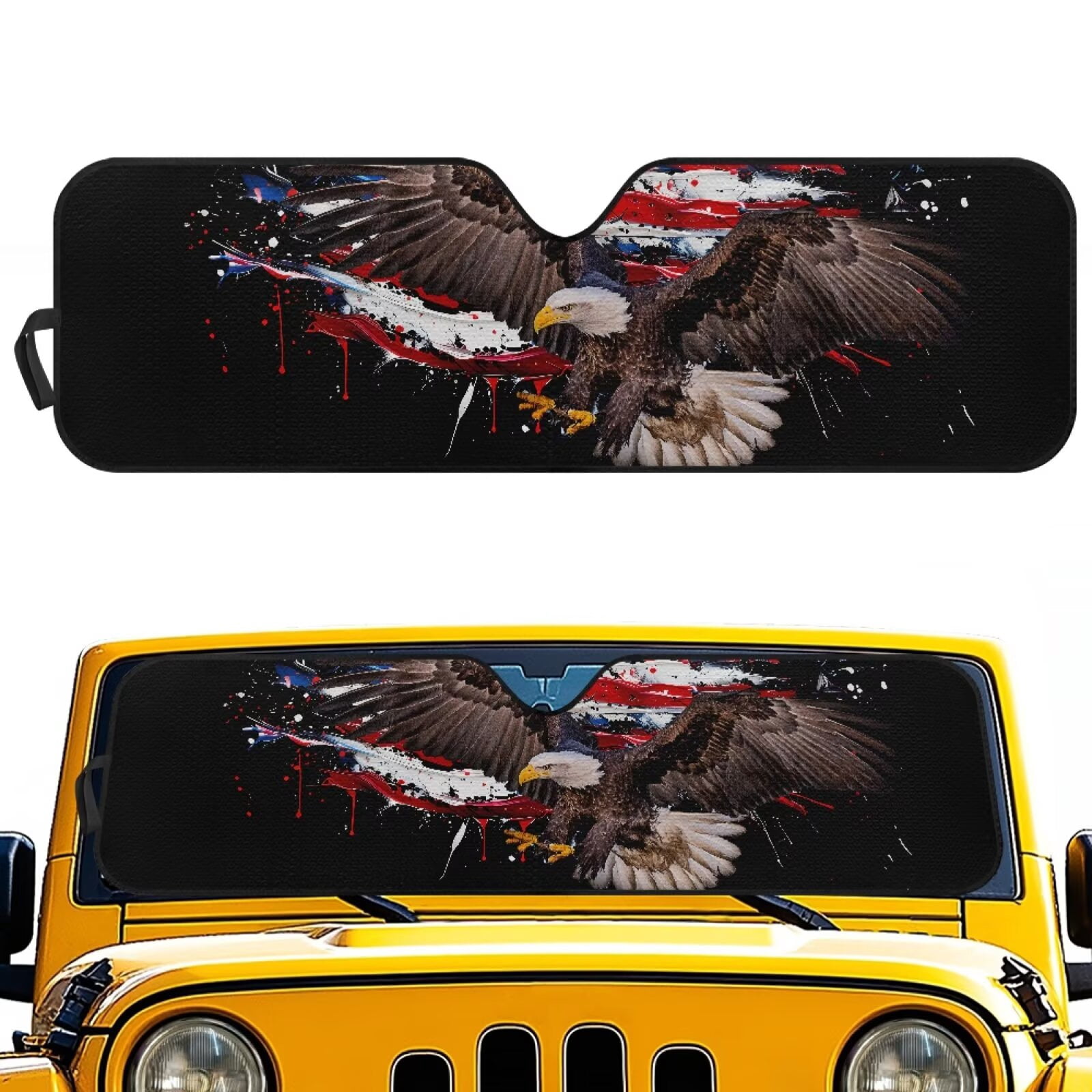 Uorisanigo Windshield Sun Shade Fit for Jeep Wrangler JL/JLU 2018-2024 ...