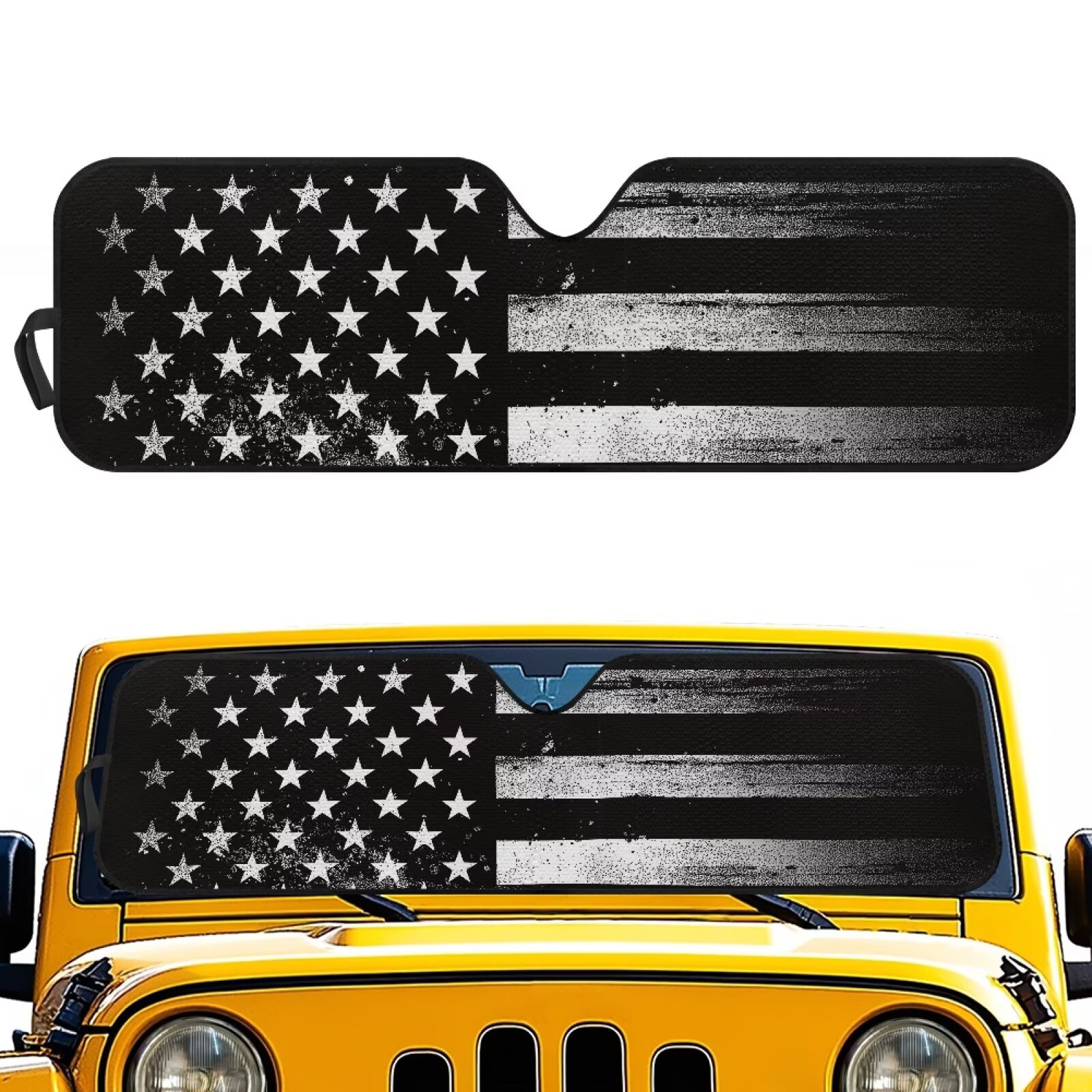 Uorisanigo Windshield Sun Shade for Jeep, Car Sunshade for Jeep ...