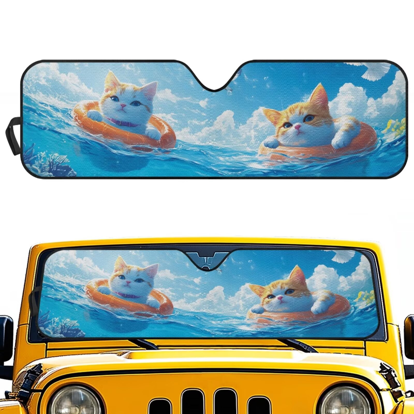 Uorisanigo Windshield Sun Shade for Jeep Sahara Rubicon Wrangler JK JL ...